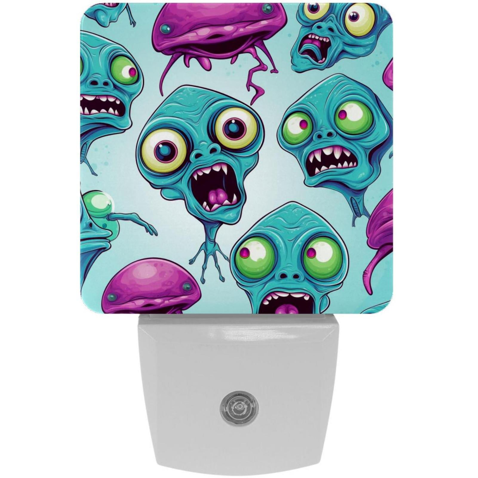 Aliens LED Square Night Lights - Energy Efficient and Stylish Bedroom ...