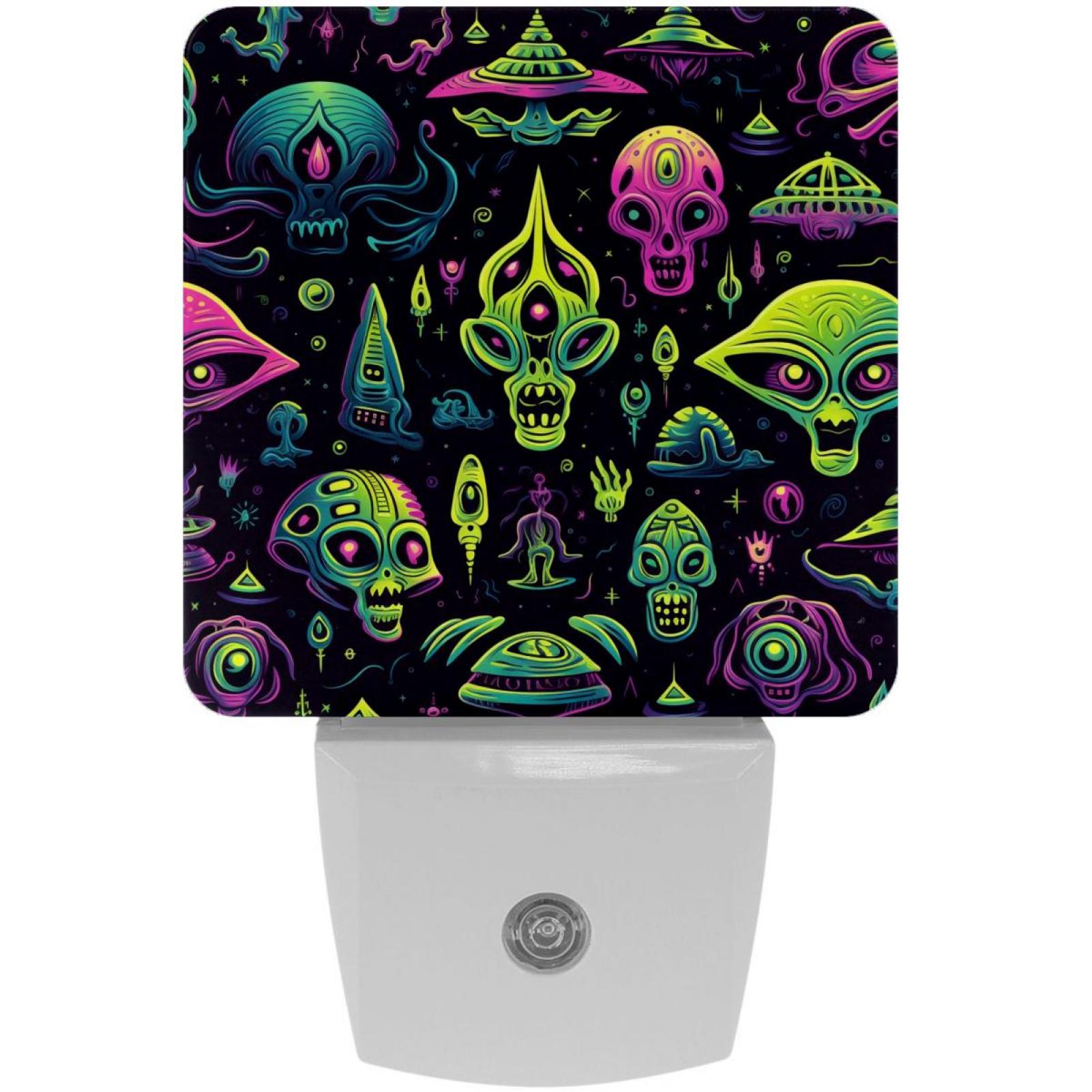 Aliens LED Square Night Lights - Energy Efficient and Stylish Decor for ...