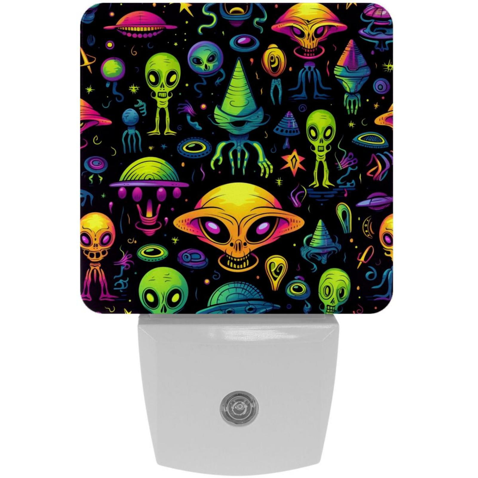 Aliens LED Square Night Lights - Modern Design, Energy Efficient Indoor ...