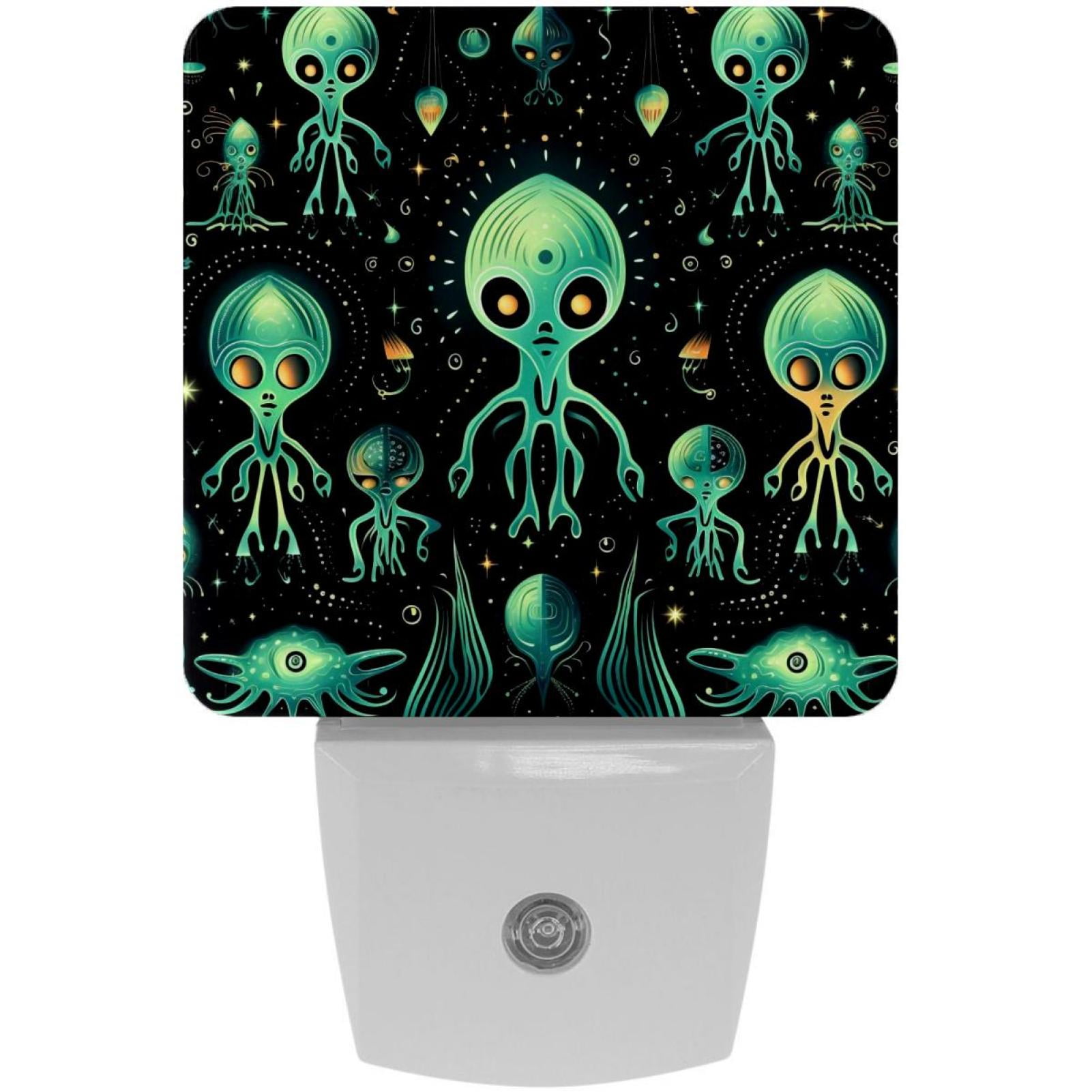 Aliens LED Square Night Lights - Modern Design, Energy Efficient Indoor ...