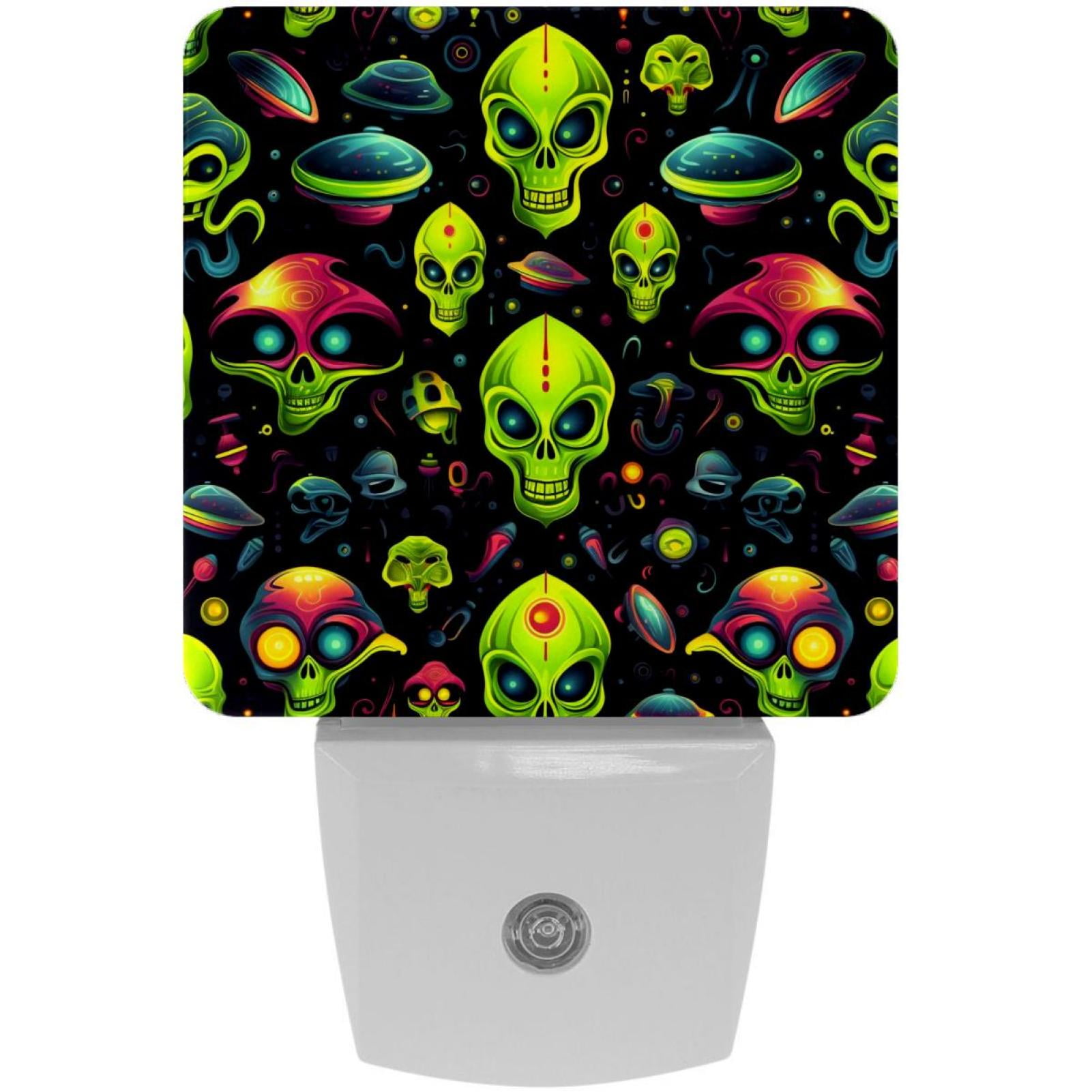 Aliens LED Square Night Lights- Modern and Energy Efficient Bedside ...