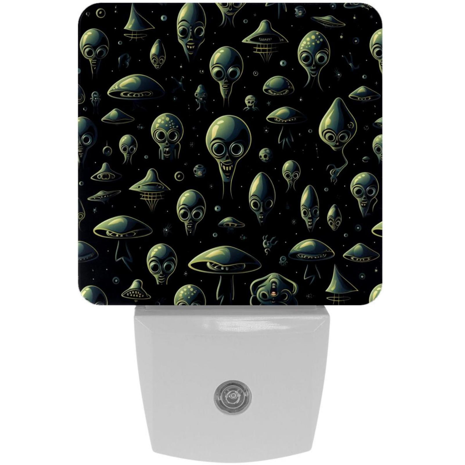 Aliens LED Square Night Lights for Bedroom and Living Room, Decorative ...