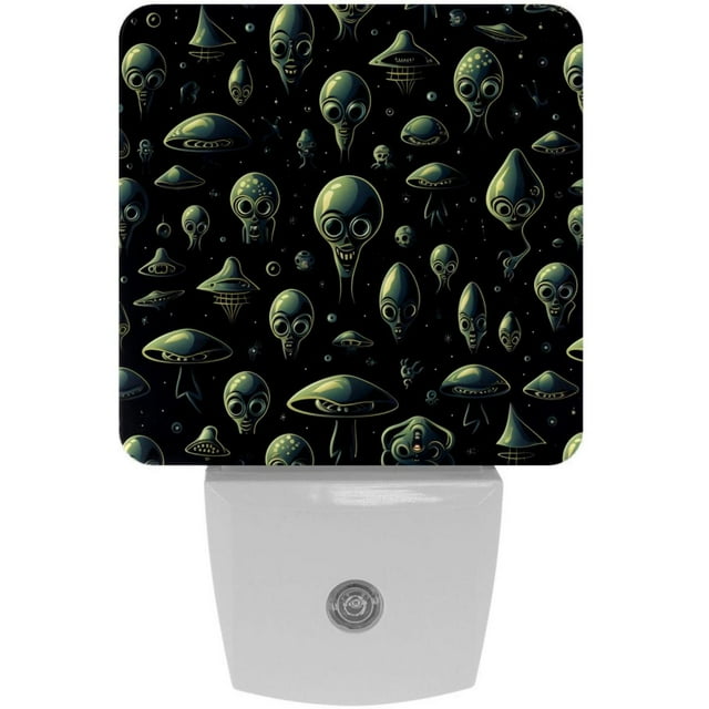 Aliens LED Square Night Lights for Bedroom and Living Room, Decorative ...