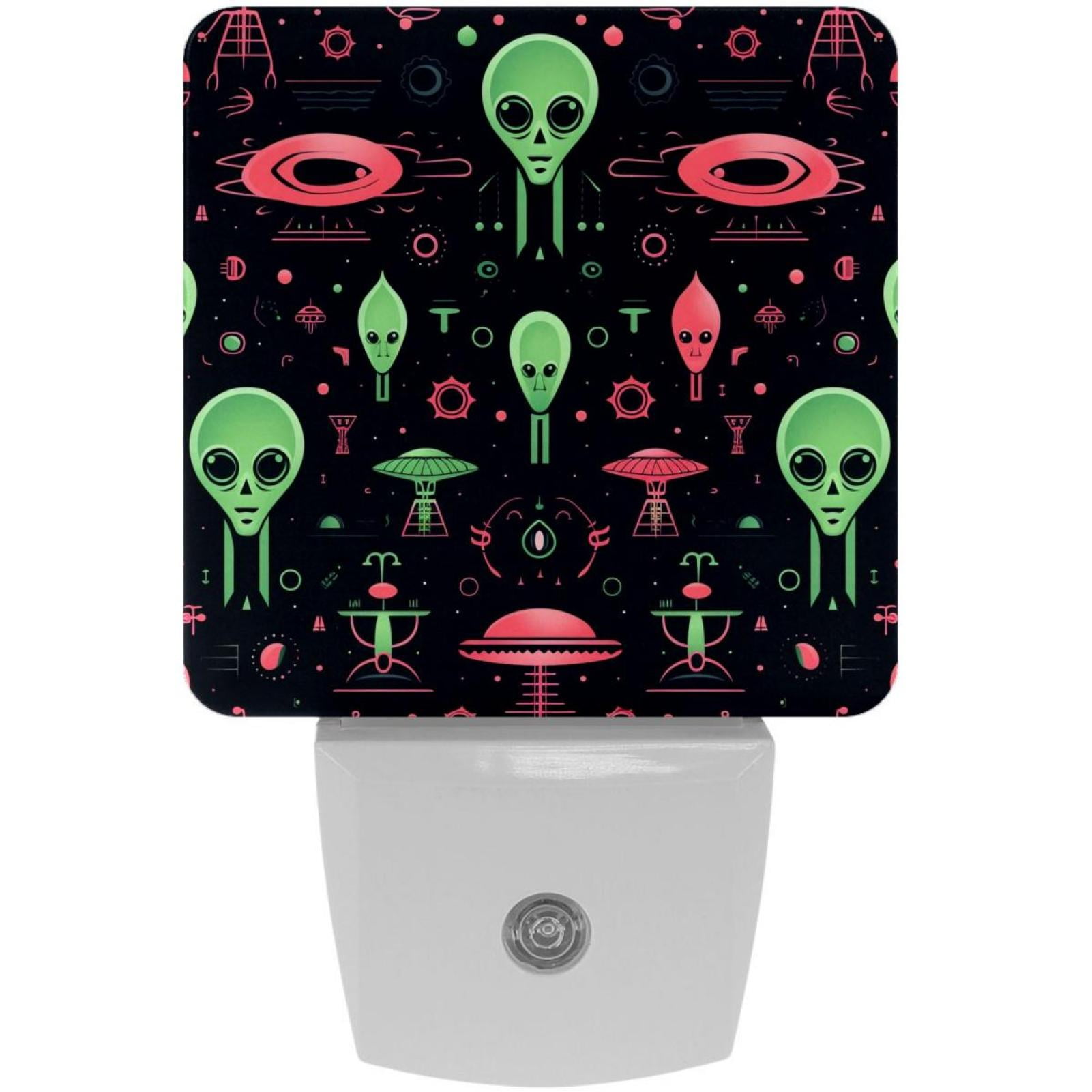 Aliens LED Square Night Lights for Bedroom and Living Room, Decorative ...