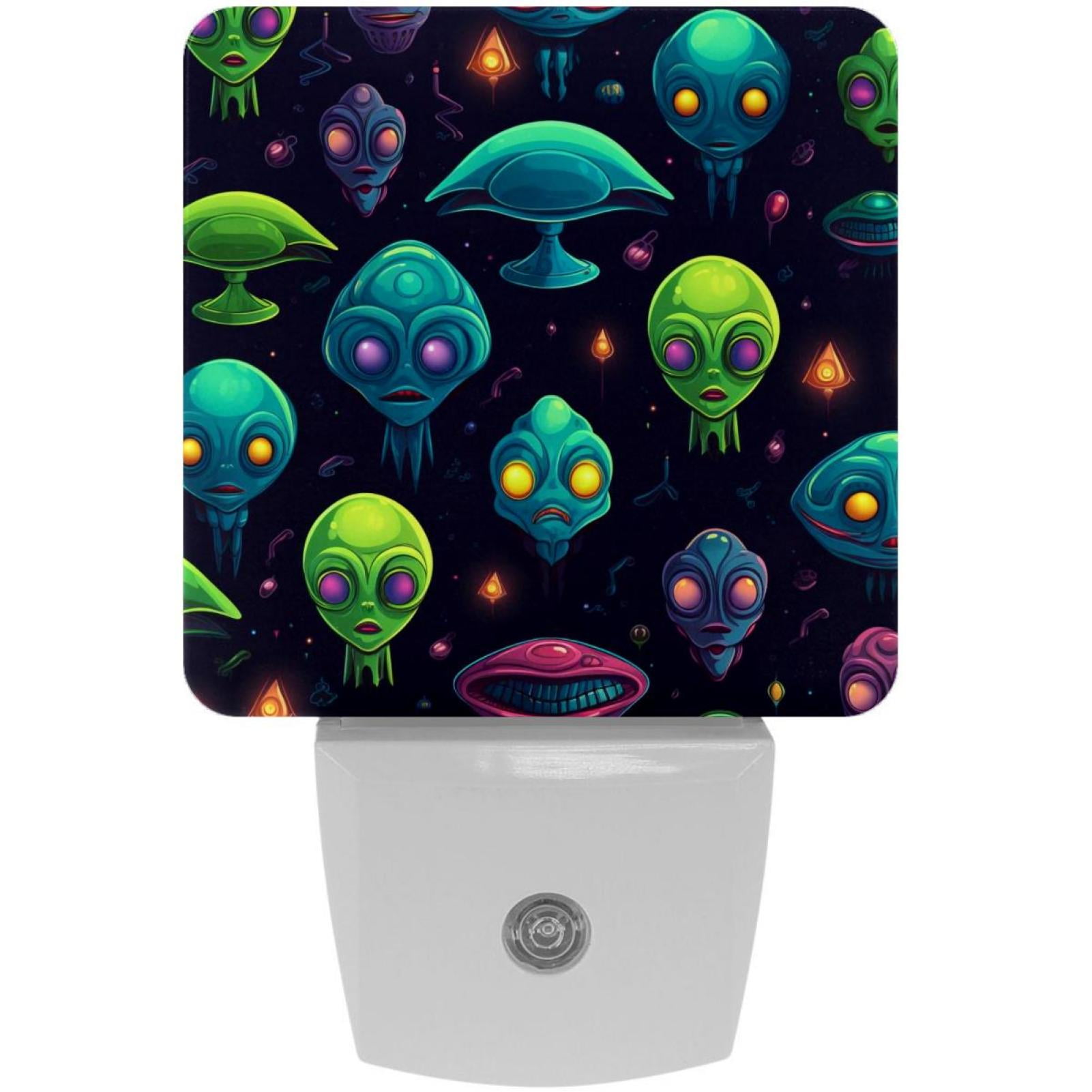 Aliens LED Square Night Lights with Motion Sensor - Modern and Energy ...