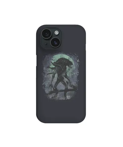 Aliens Moon UFO Abduction Sci-Fi Art Phone Case for iPhone 16 15 14 13 ...
