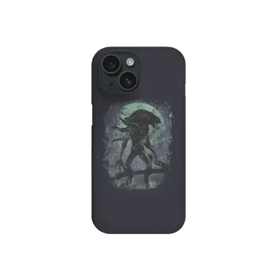 Aliens Moon UFO Abduction Sci-Fi Art Phone Case for iPhone 16 15 14 13 ...
