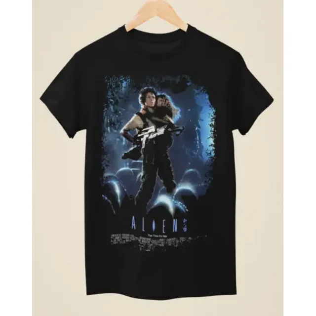 Aliens - Movie Poster Inspired Unisex Black T-Shirt Hot Trending Shirt ...