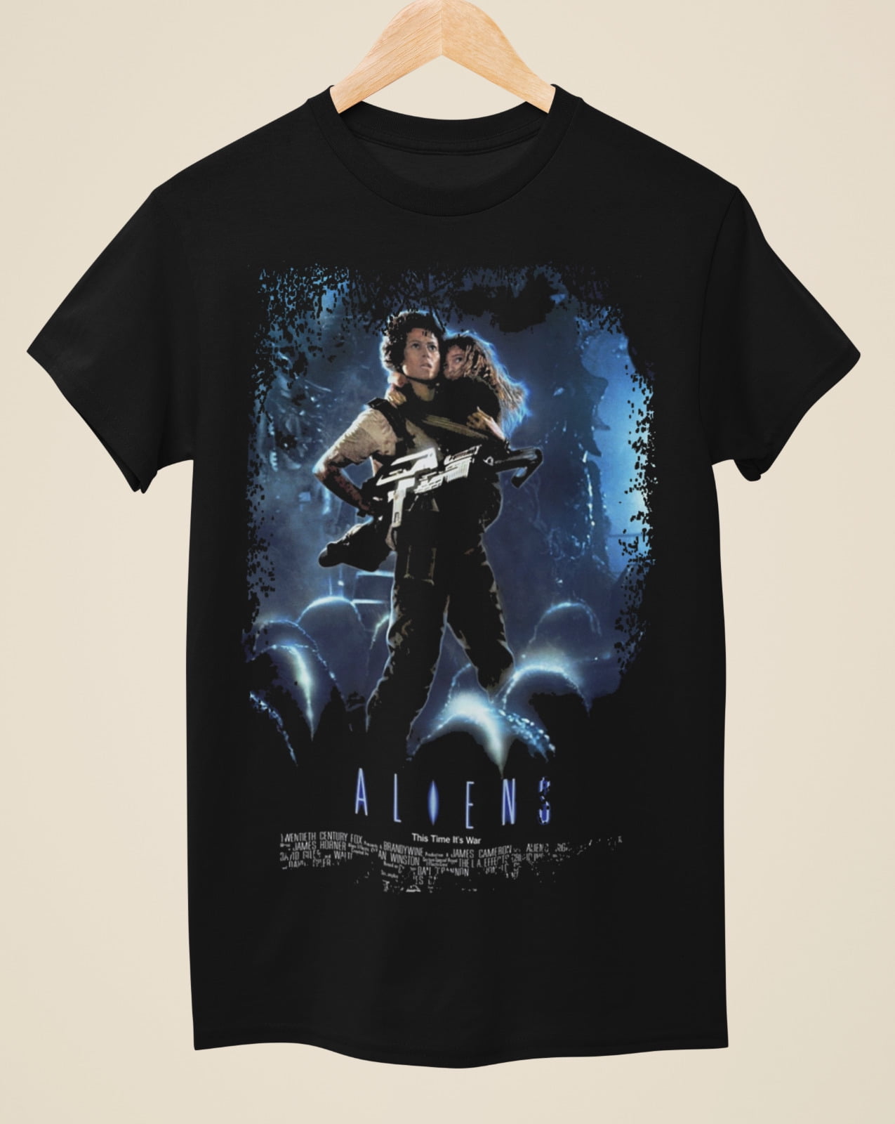 Aliens - Movie Poster Inspired Unisex Black T-Shirt - Walmart.com