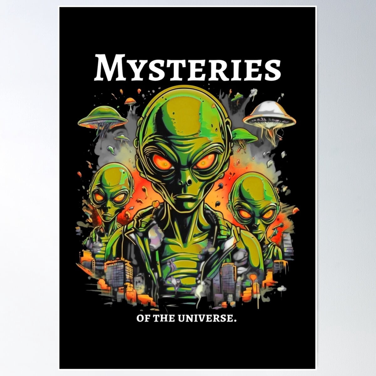 Aliens: Mysteries Of The Universe Poster Wall Art, Modern Wall Decor ...