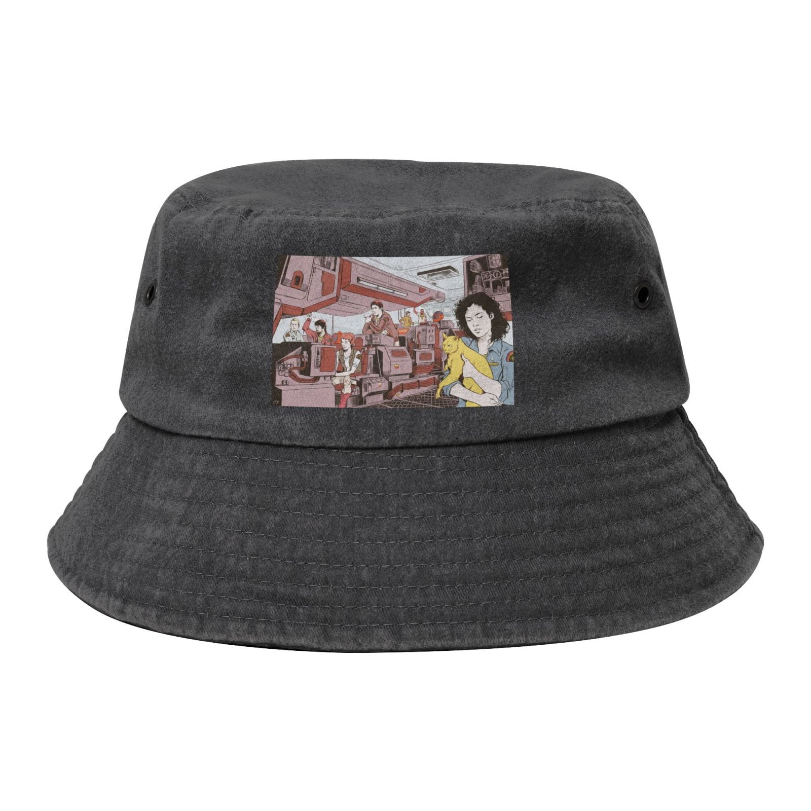 Aliens Nostromo Denim Bucket Hat Plain Bucket Hat Cowboy Denim ...
