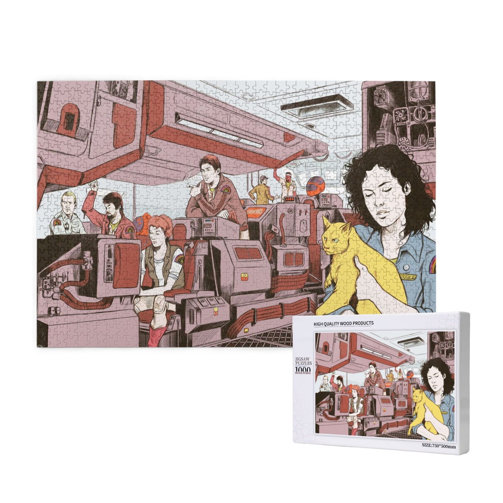 Aliens Nostromo Jigsaw Puzzle 1000 Piece Wooden Puzzle Family ...