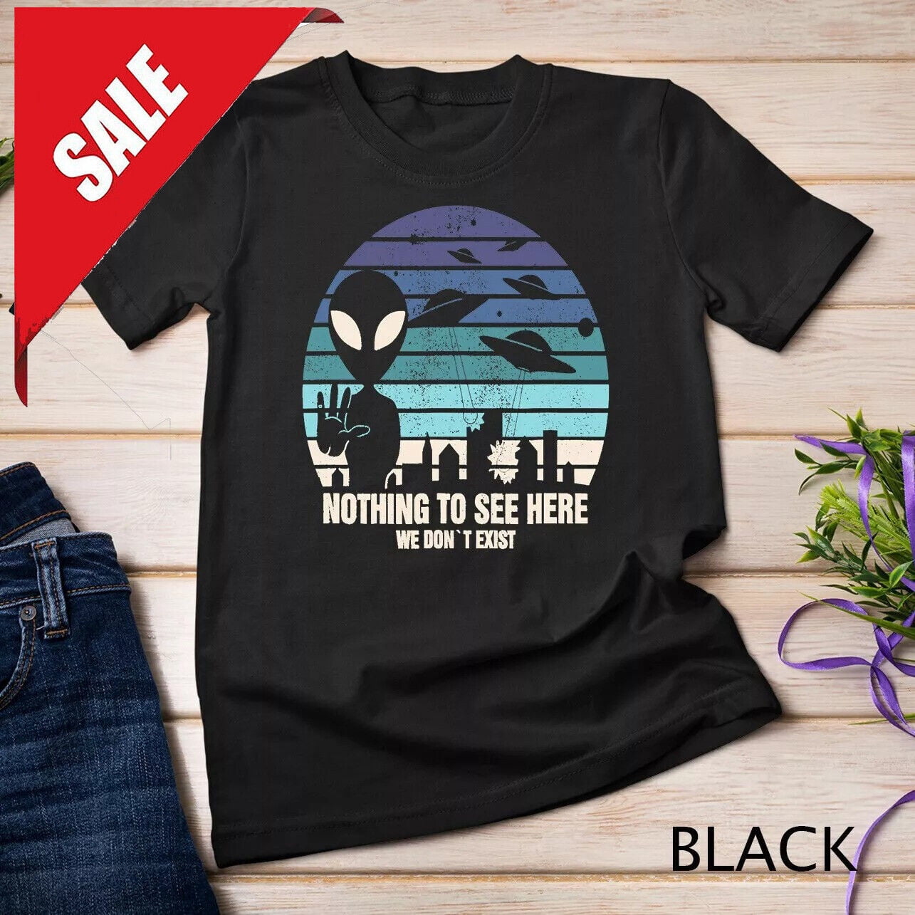 Aliens Nothing To See Here T-Shirt I UFO Alien Roswell T-Shirt Unisex T ...