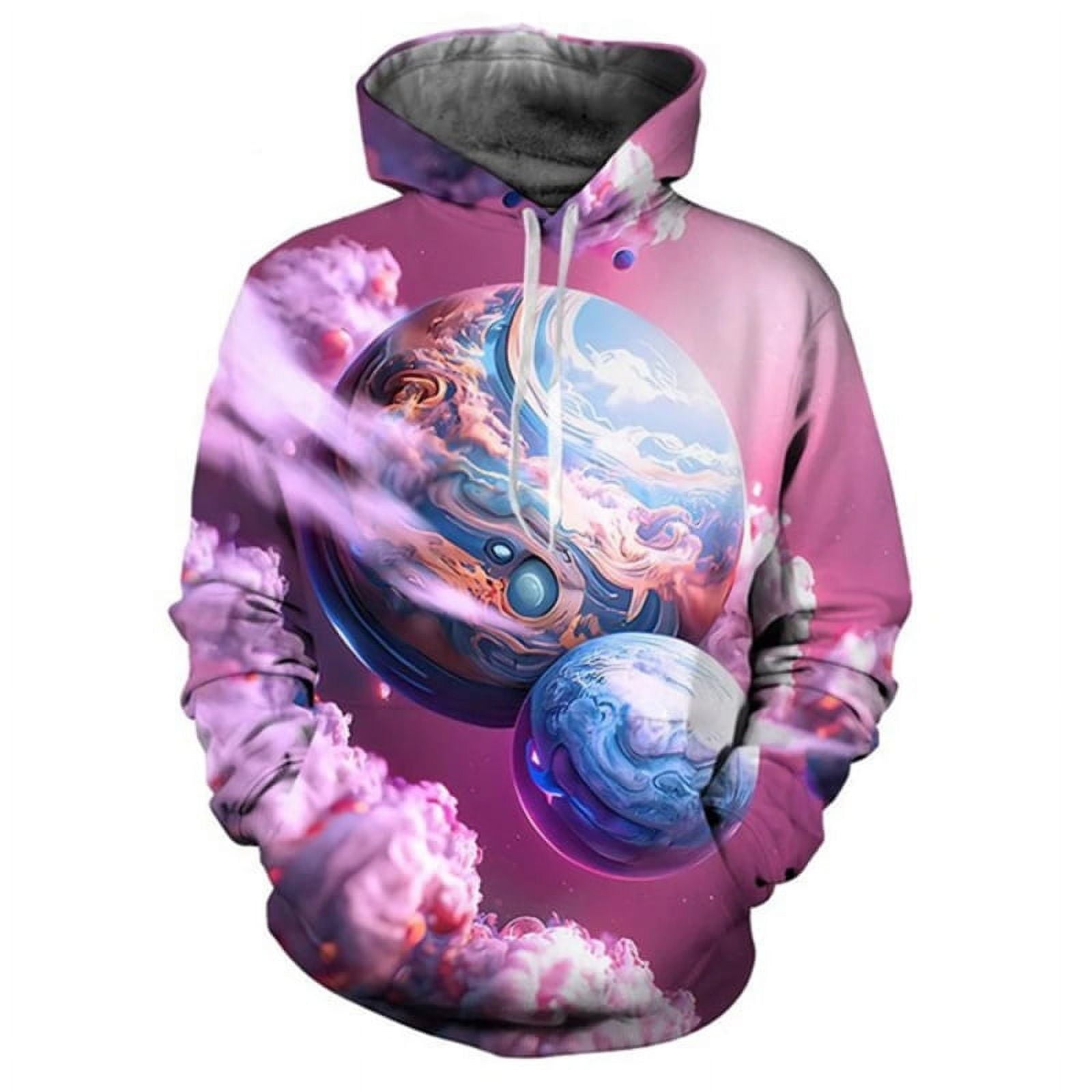 Aliens Planet Pattern Hoodies For Men 3d Print Casual Pullovers ...