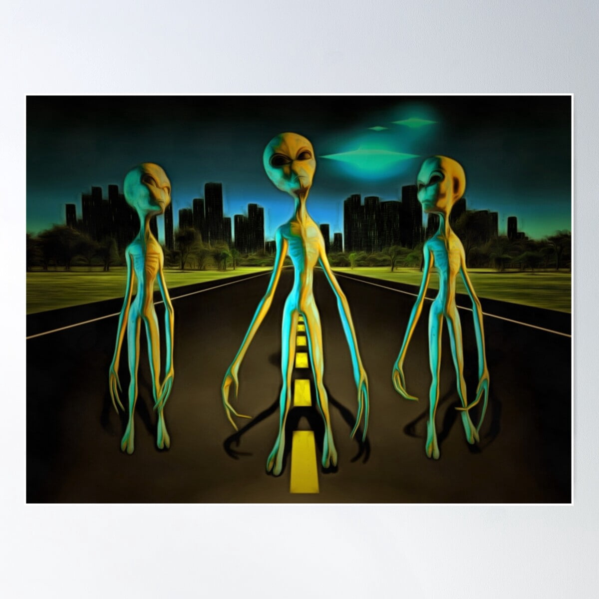 Aliens Poster Wall Art, Modern Wall Decor For Living Room Bedroom, 8x12 ...