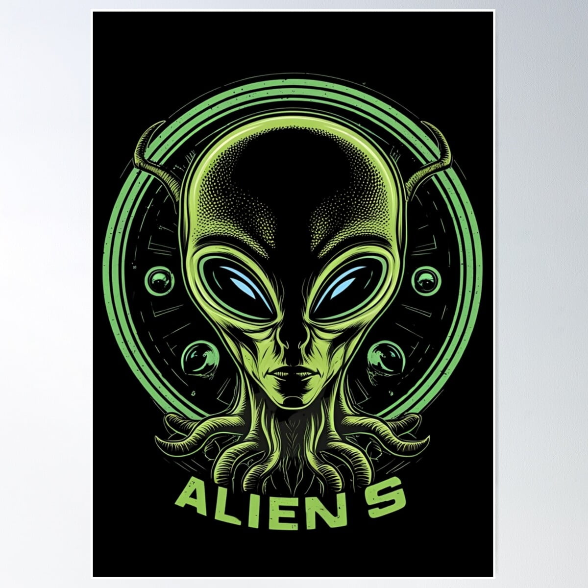 Aliens Poster Wall Art, Modern Wall Decor For Living Room Bedroom, 8x12 ...
