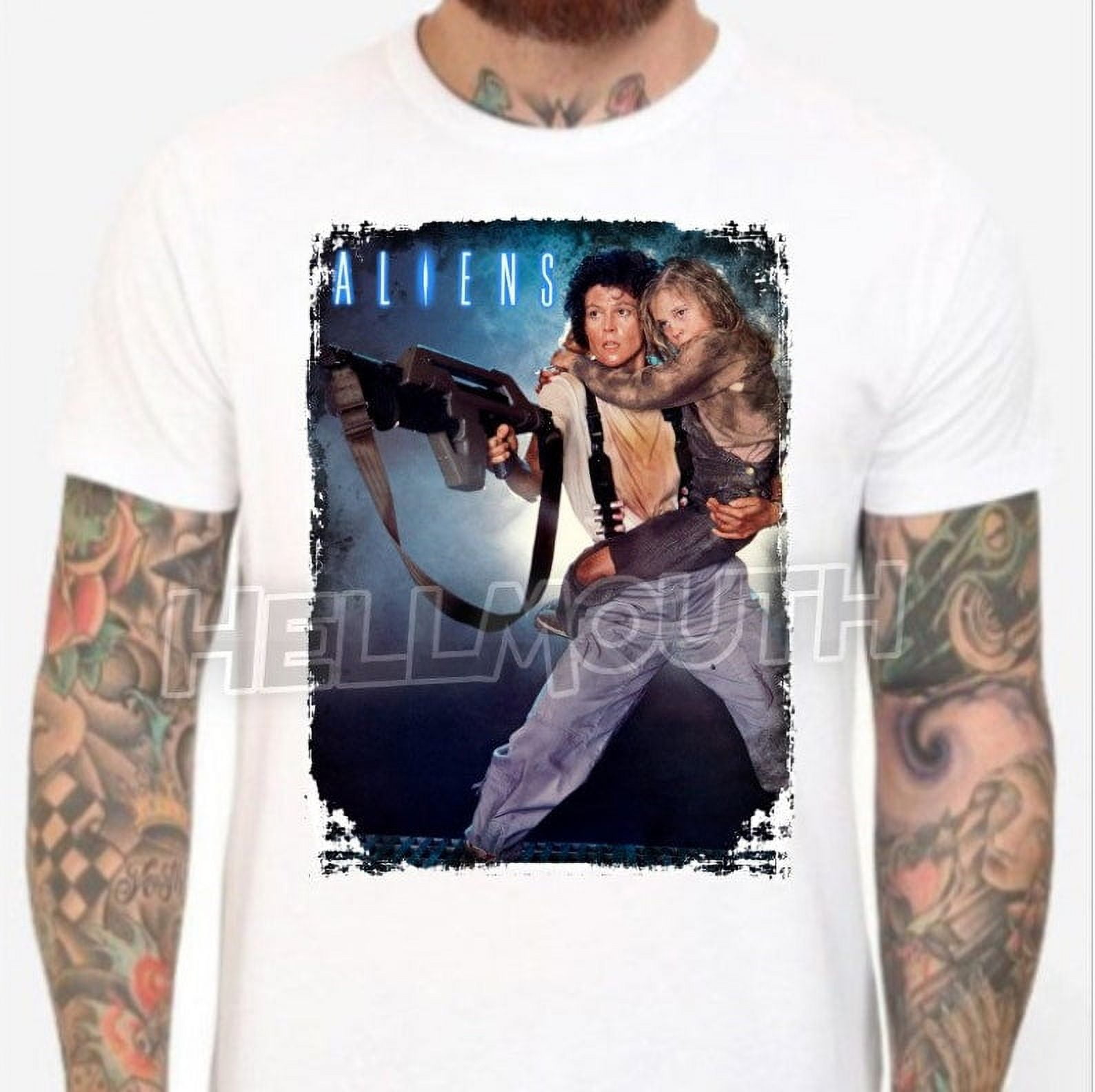 Aliens T Shirt - Ripley - Sigourney Weaver - White. Men's & Women's ...
