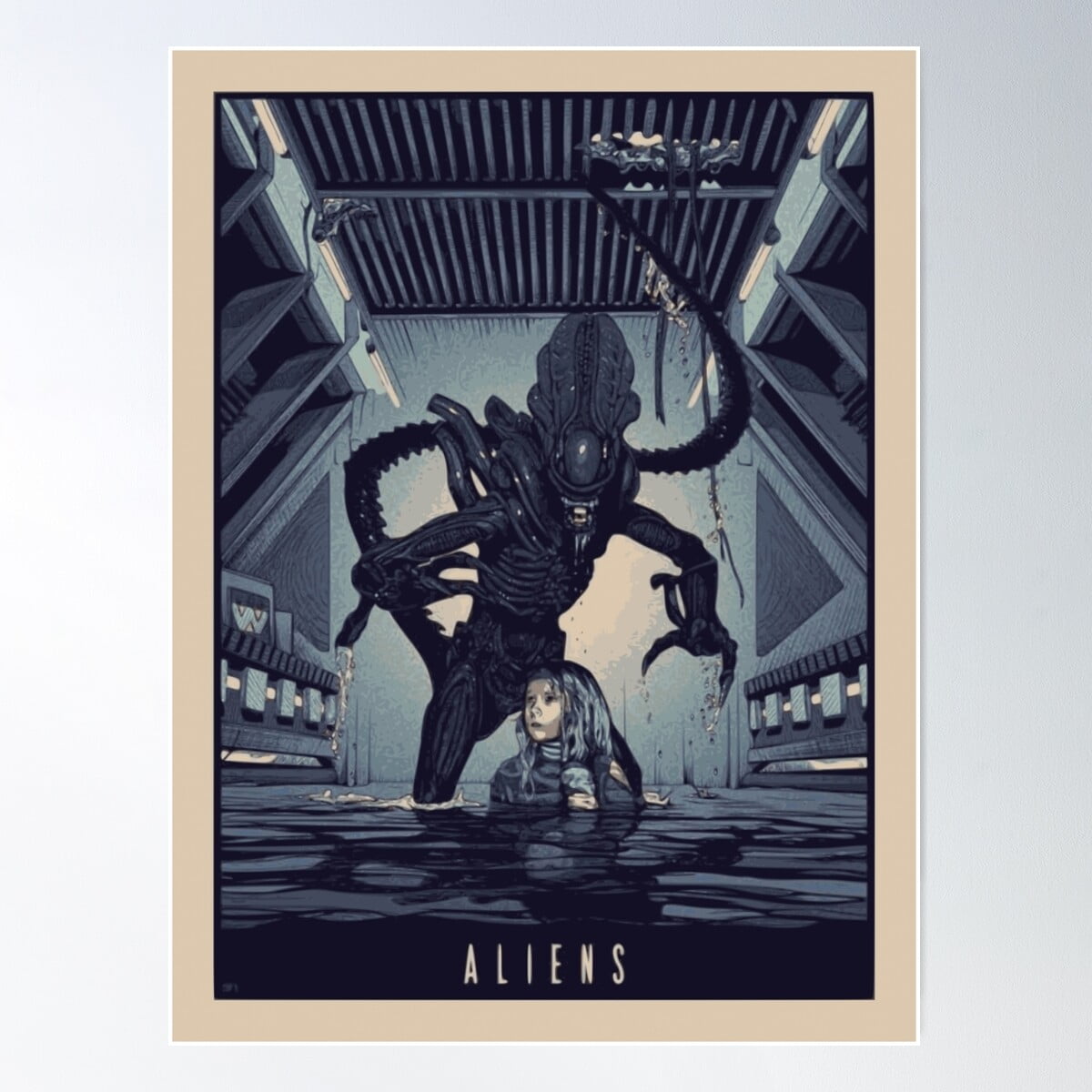 Aliens: The Movie Fanart - Sci-Fi Horror Design Poster Wall Art, Modern ...
