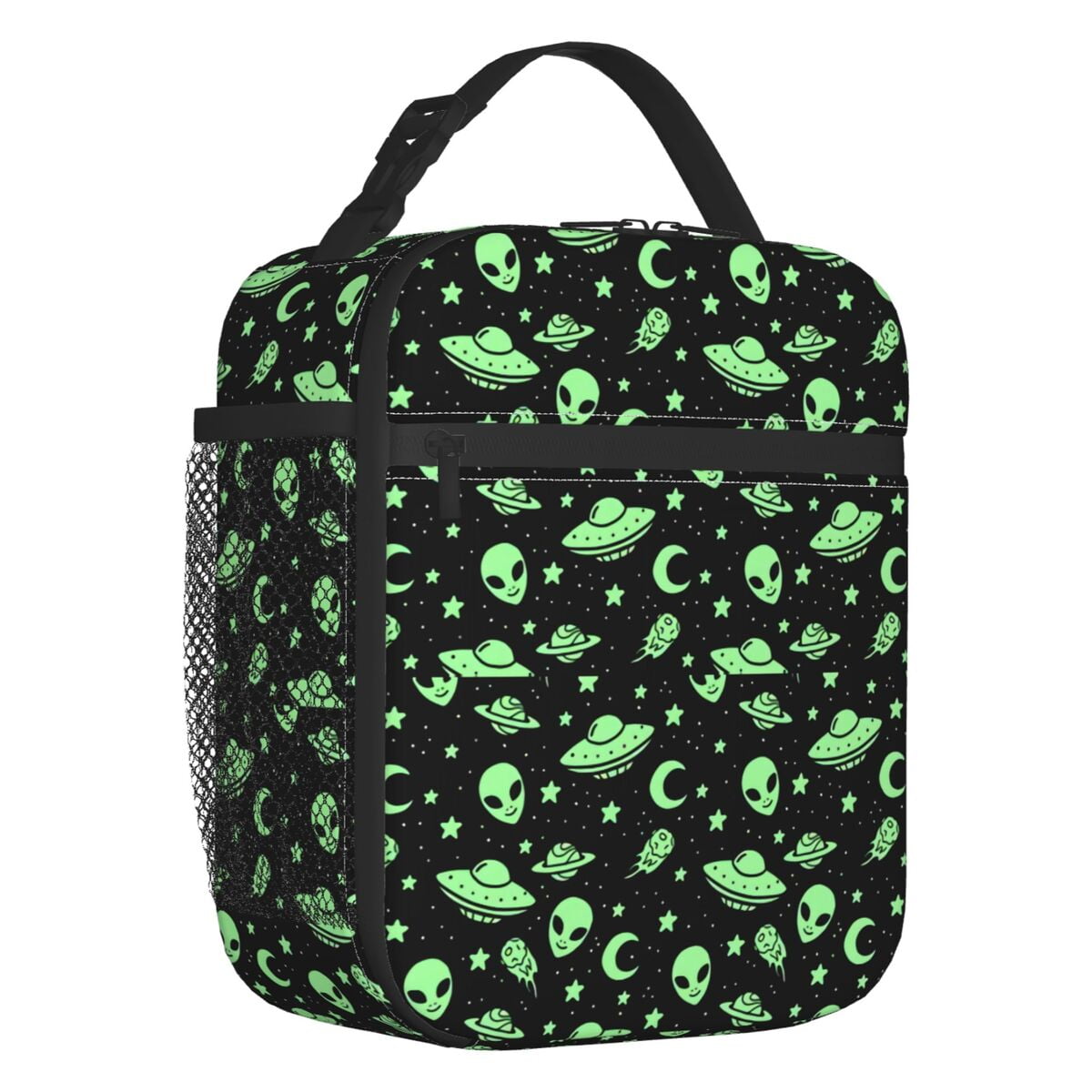 Aliens UFO And Rocket Ships Insulated Lunch Bags for Work Resuable ...