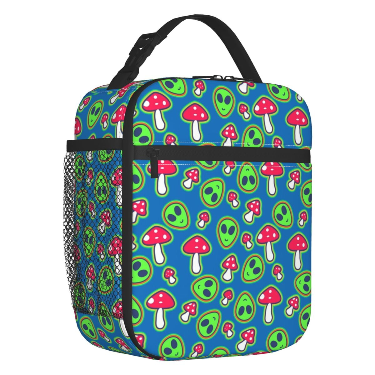 Aliens UFO And Rocket Ships Insulated Lunch Bags for Work Resuable ...