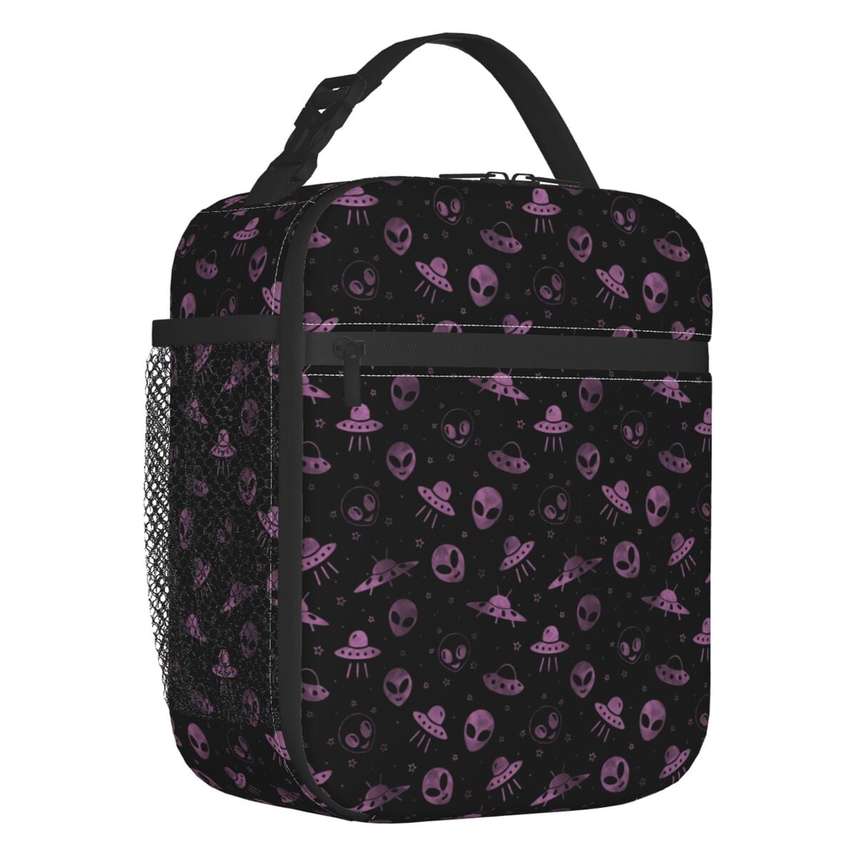 Aliens UFO And Rocket Ships Insulated Lunch Bags for Work Resuable ...