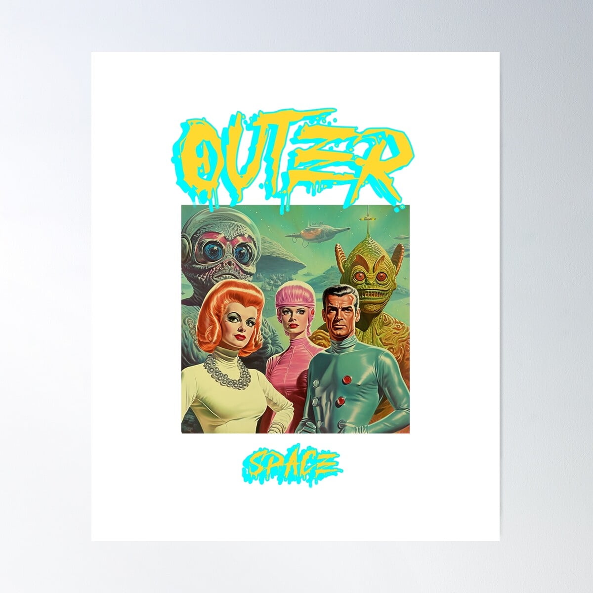 Aliens Ufo Space Man Space Woman From Outer Space Poster Wall Art ...