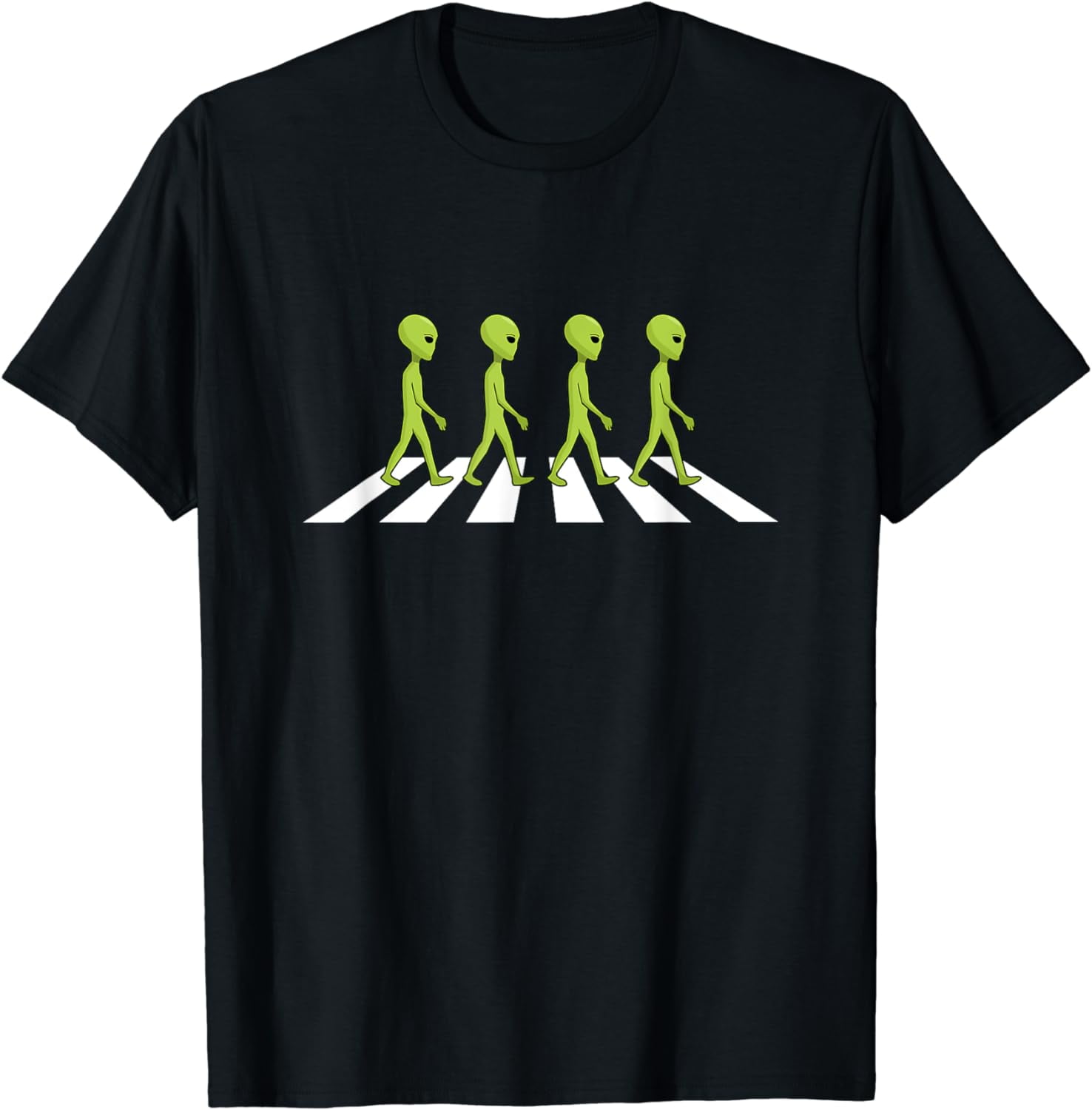 Aliens crossing and walking across road funny shirt gift - Walmart.com