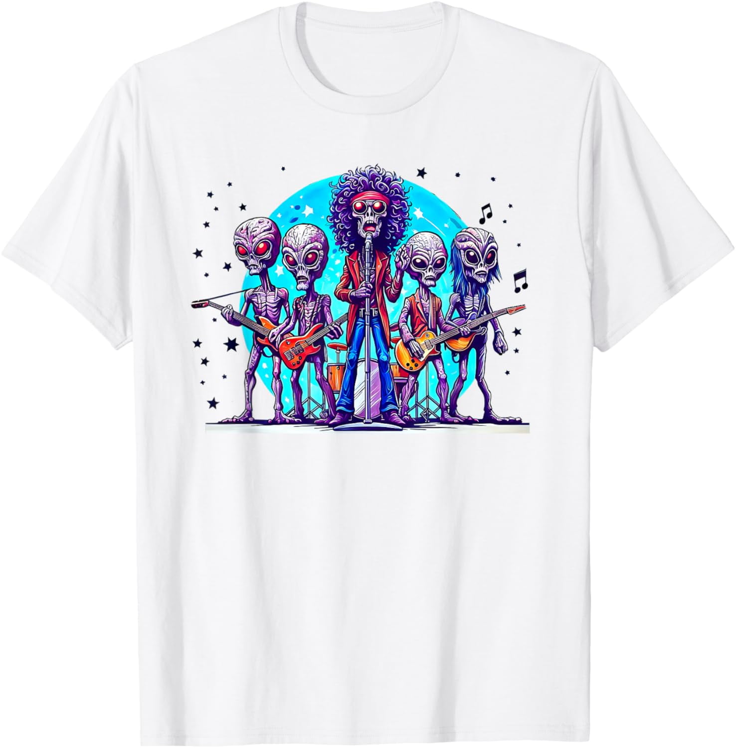 Aliensmith Blues-Based UFO Rock Band Otherworldly Musicians T-Shirt ...