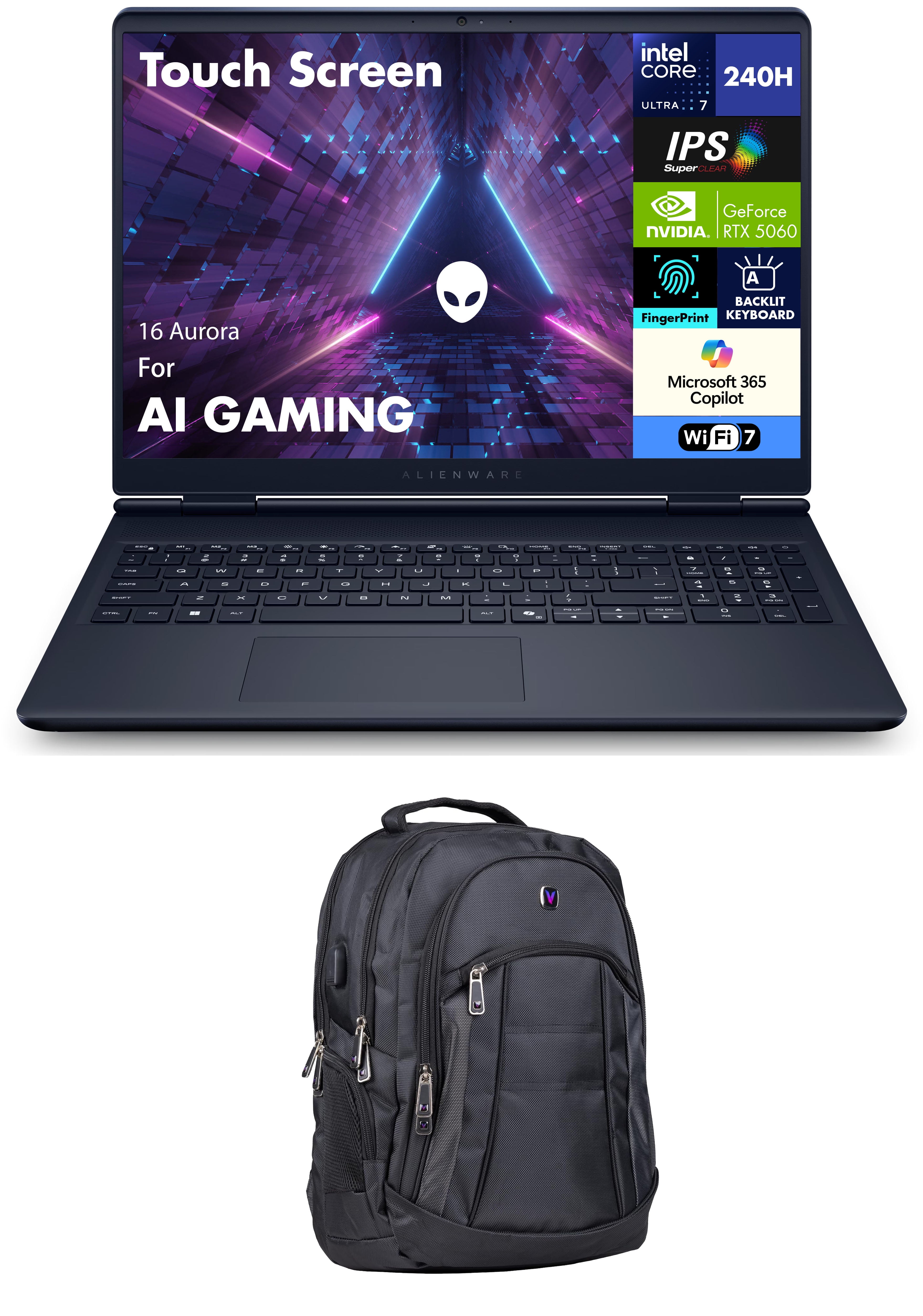 Alienware 16 Aurora AC16250 AI Gaming Laptop 16.0in 120Hz IPS WQXGA ...