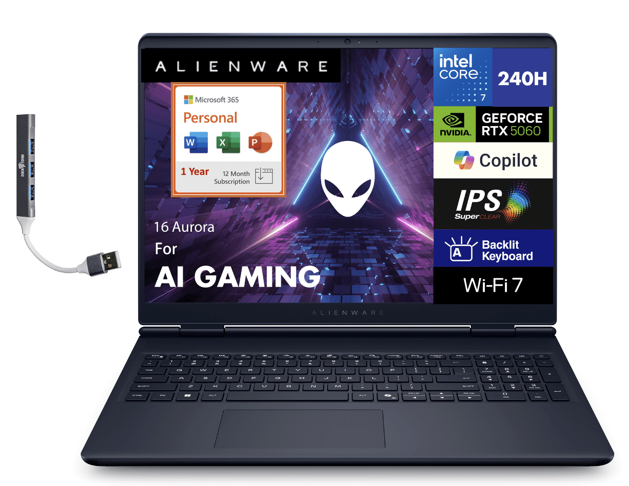 Alienware 16 Aurora AC16250 AI Gaming Laptop 16.0in 120Hz IPS WQXGA ...
