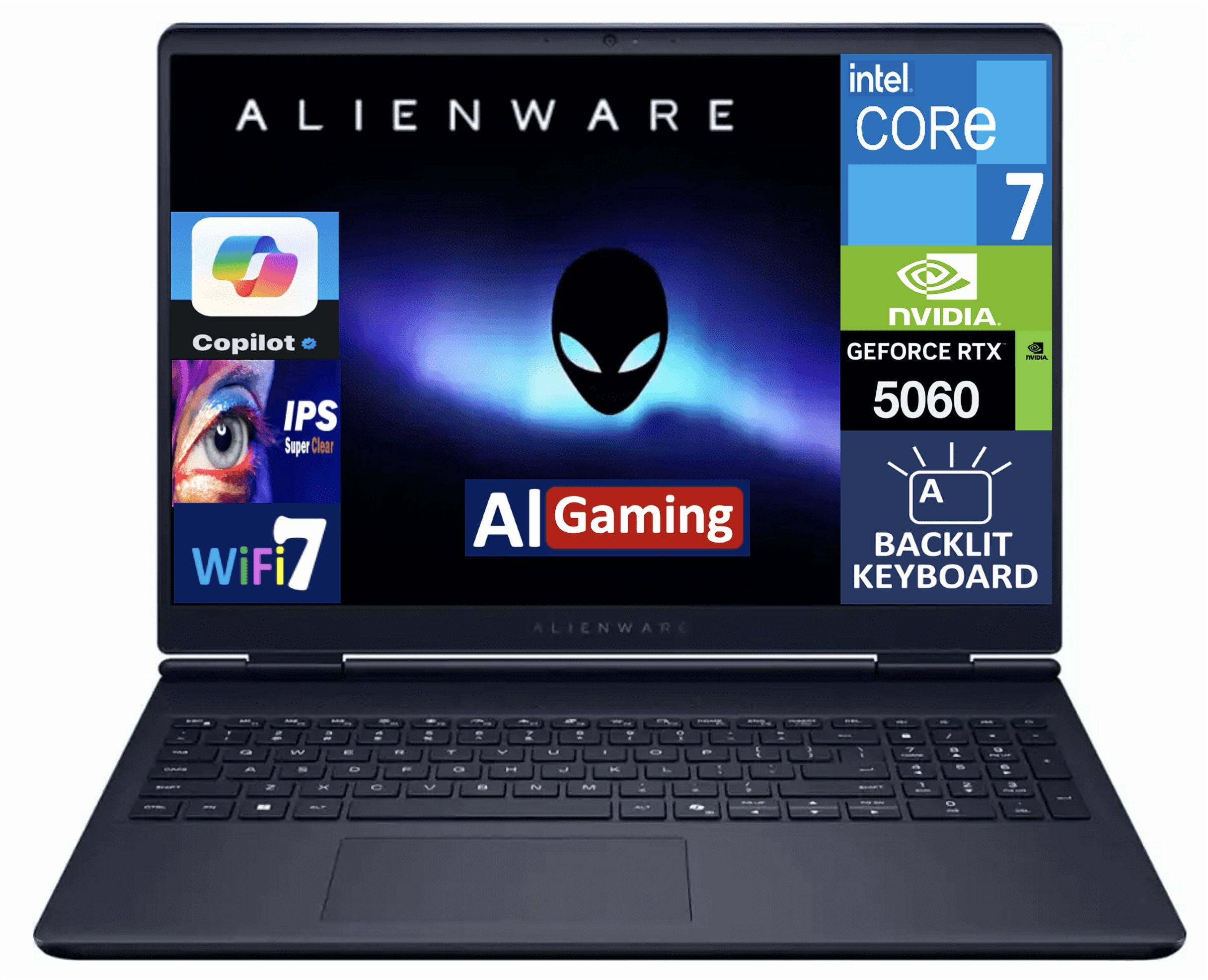 Alienware 16 Aurora AI Gaming Laptop 16.0in 120Hz IPS WQXGA Display (Intel Core 7 240H, NVIDIA ...