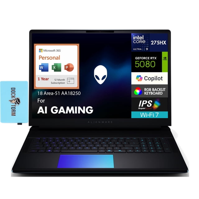 Alienware 18 Area-51 AA18250 AI Gaming Laptop 18in WQXGA (Intel Ultra 9 ...