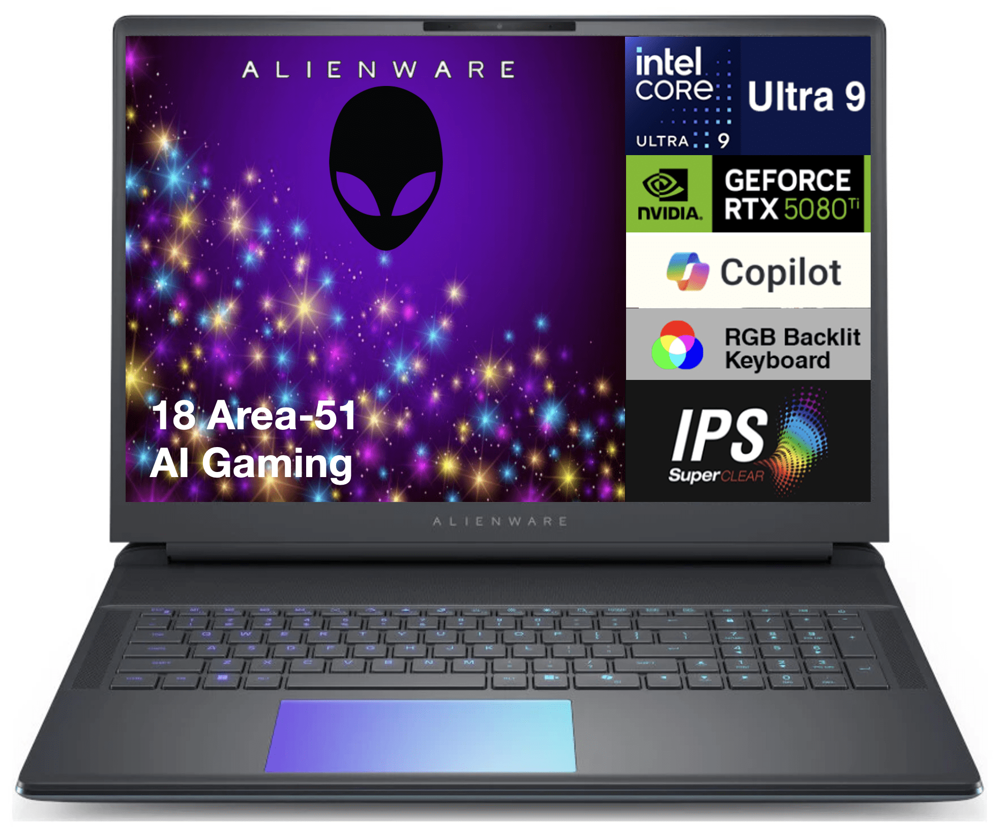 Alienware 18 Area-51 AA18250 AI Gaming Laptop 18in WQXGA (Intel Ultra 9 ...
