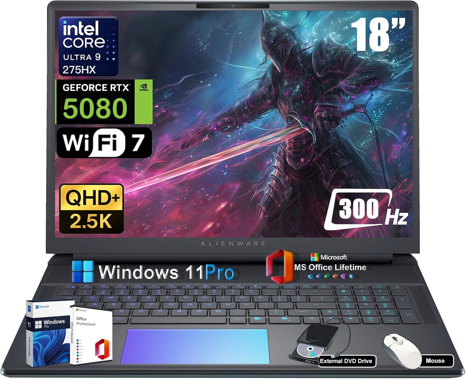 Alienware 18 Area-51 Gaming Laptop - Intel Core Ultra 9 275HX (24-Core ...