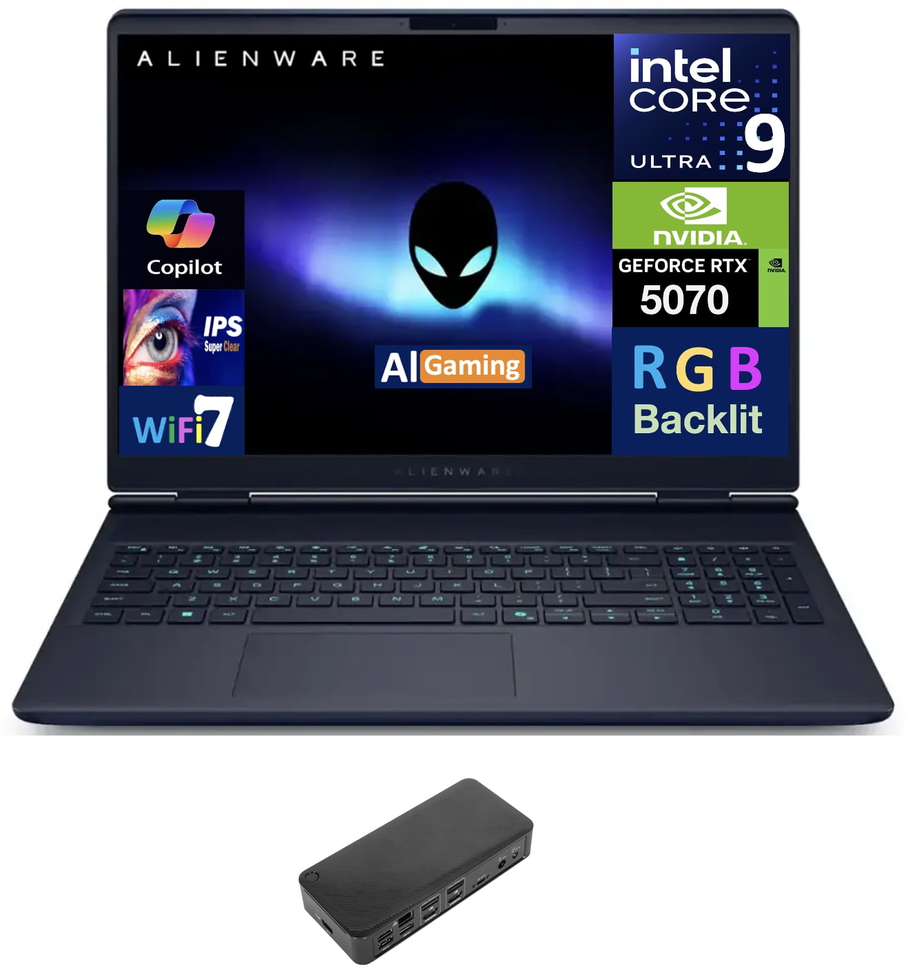 Alienware AI Gaming Laptop 16.0in 240Hz IPS WQXGA Display (Intel Ultra ...