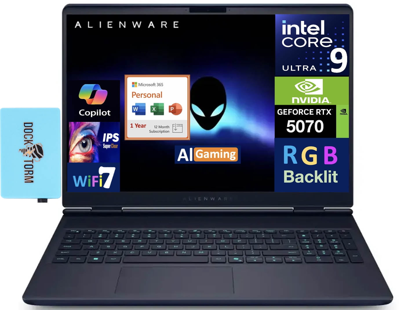 Alienware AI Gaming Laptop 16.0in 240Hz IPS WQXGA Display (Intel Ultra ...