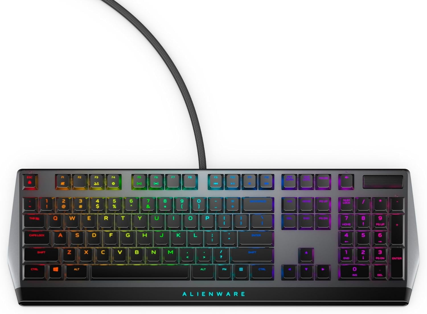 Alienware Low-Profile RGB Gaming Keyboard AW510K, AlienFx Per Key RGB ...
