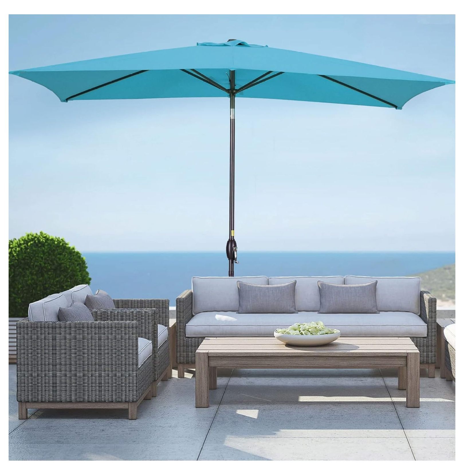 Alieon 10FT × 6.5FT Outdoor Patio Umbrellas for Inside of Pool, Outdoor ...