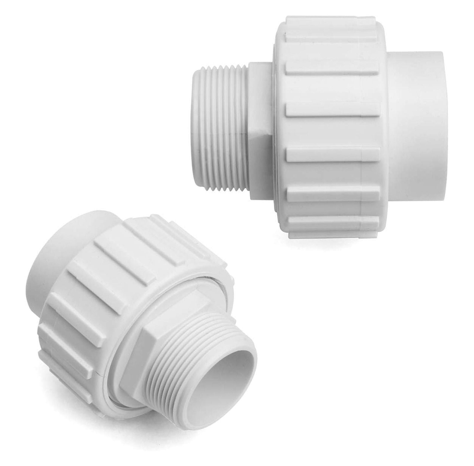 Alieon 2 Pcs Universal 1.5" NPT x 1.5" Slip Union Socket Joint Adapter ...