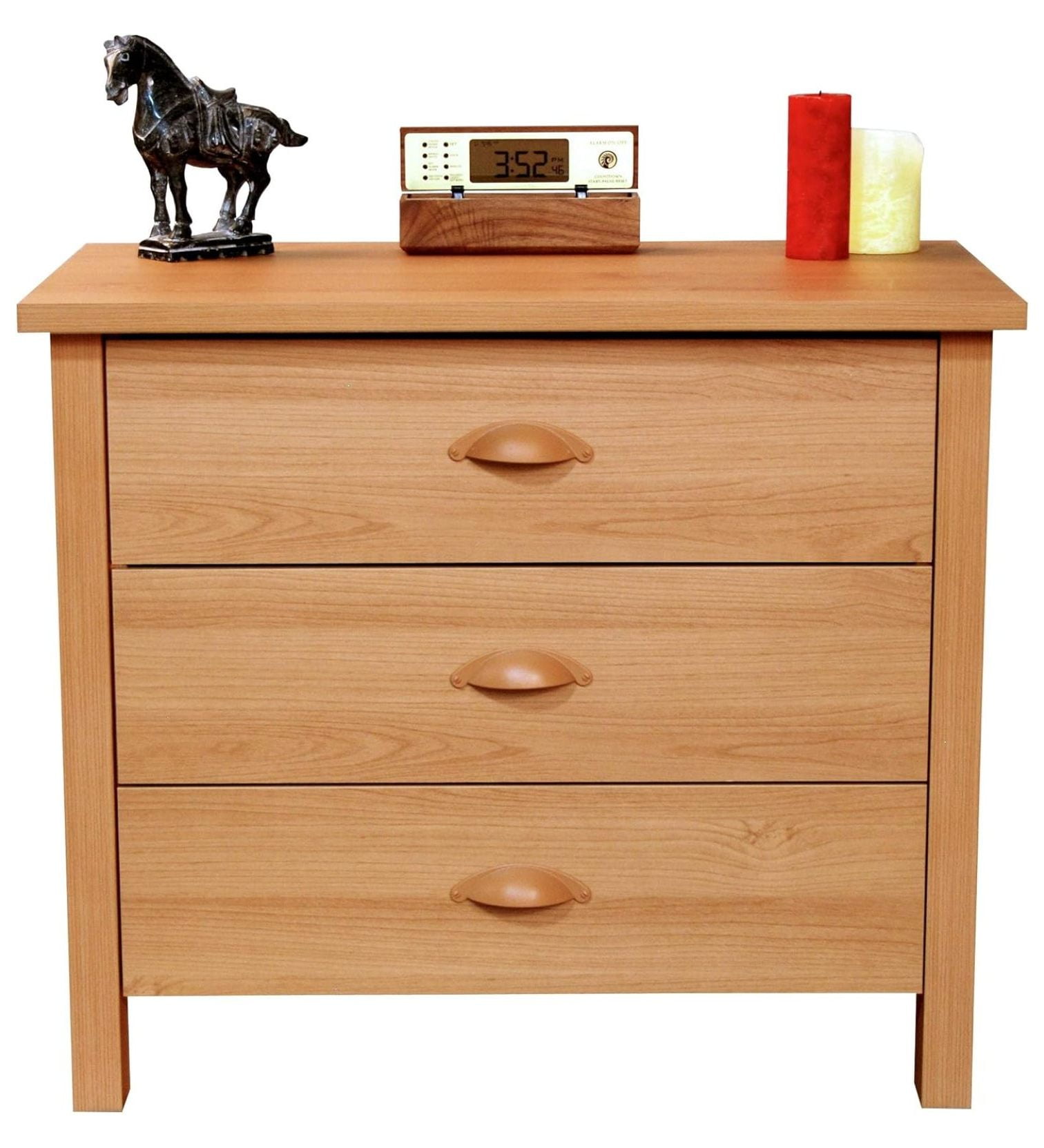 Alieon 3 Drawer Nouvelle Chest - Oak - Walmart.com