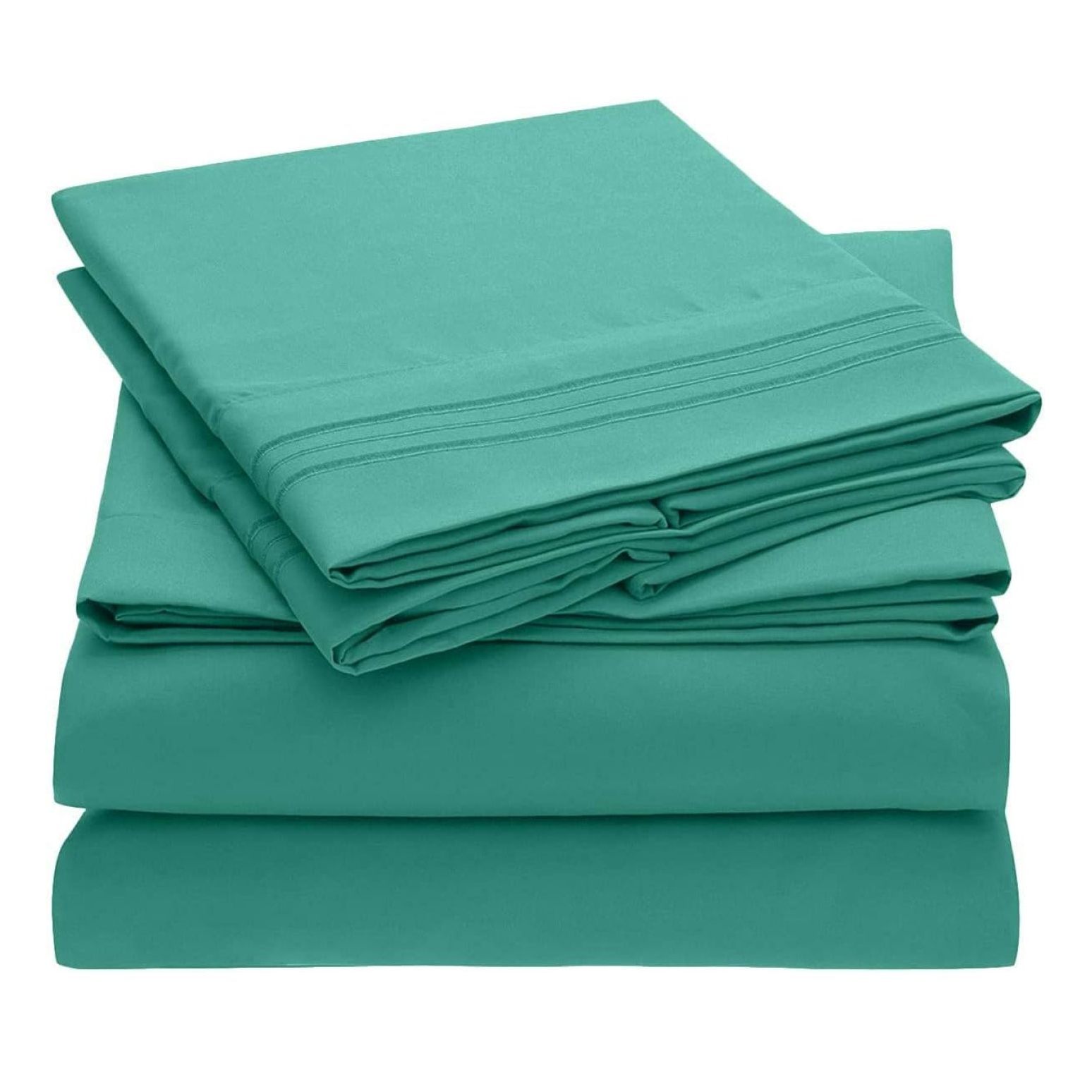 Alieon 3 Piece Solid Color 2000 Embroidery Luxury Bedding Extra Soft ...