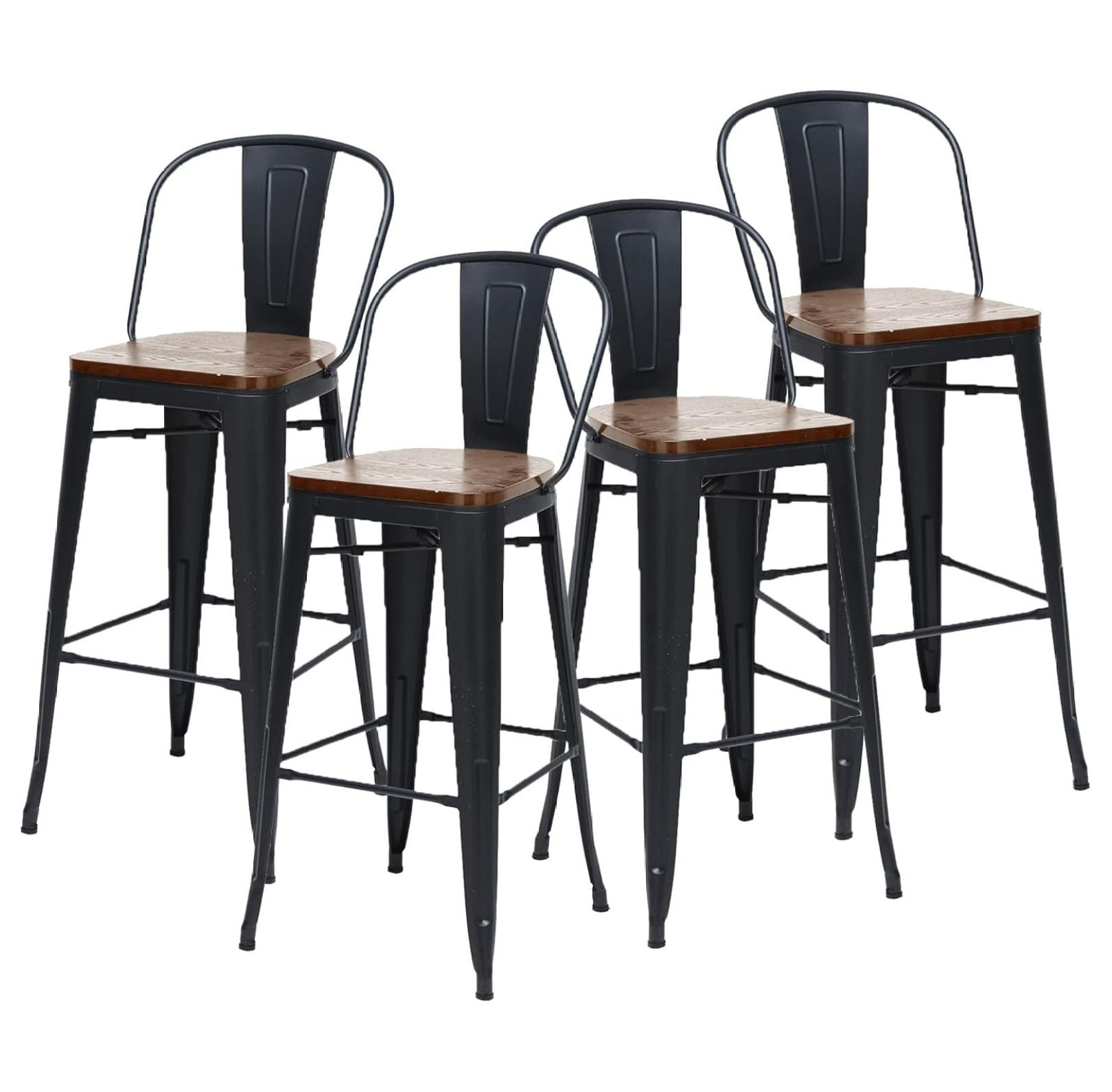 Alieon 30 Inches Bar Stools, Counter Height Bar Stools with Back Modern ...