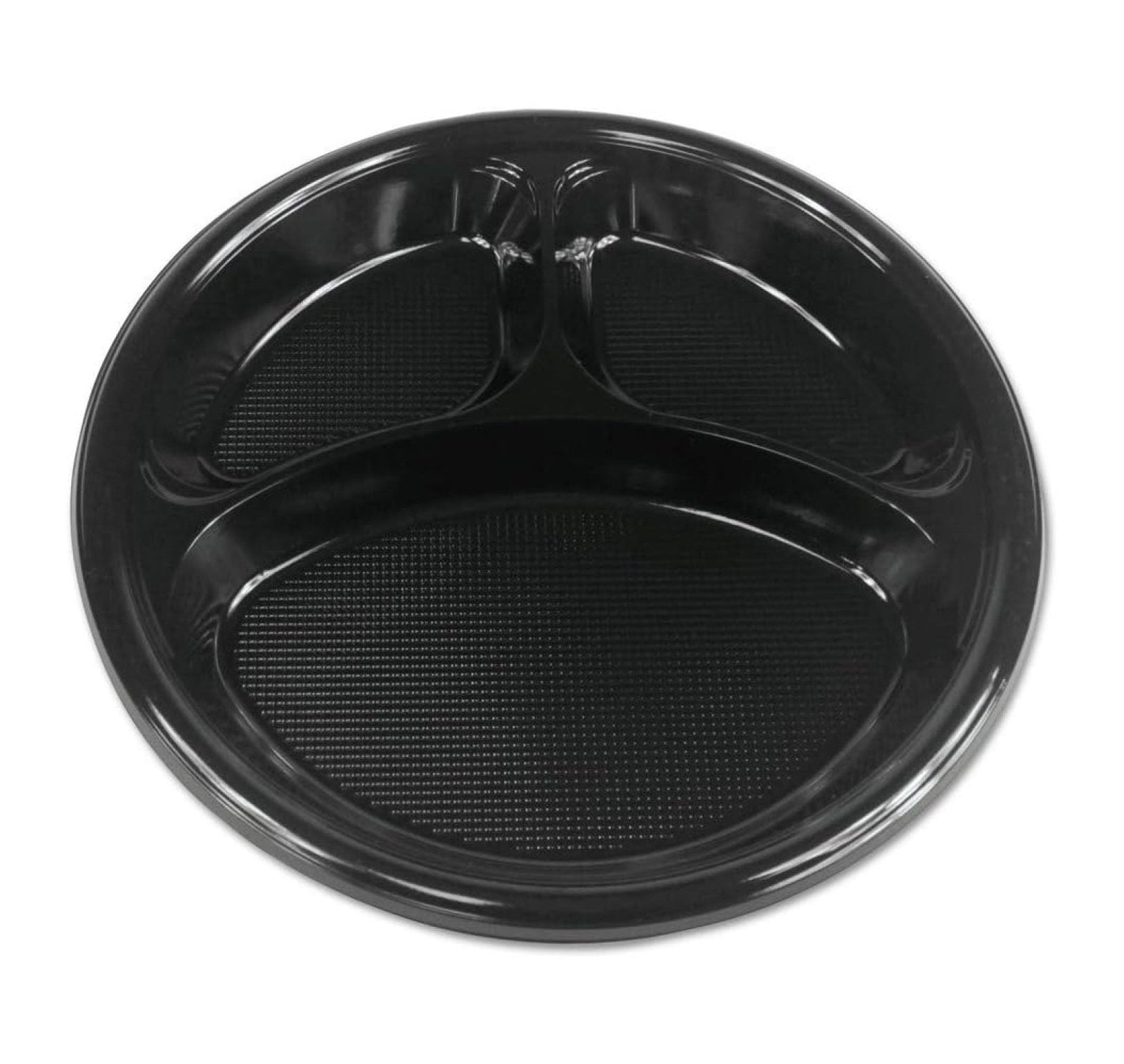 Alieon BWKPLTHIPS10BL3 Hi-Impact 3 Compartment 10 in. Plastic Dinner ...