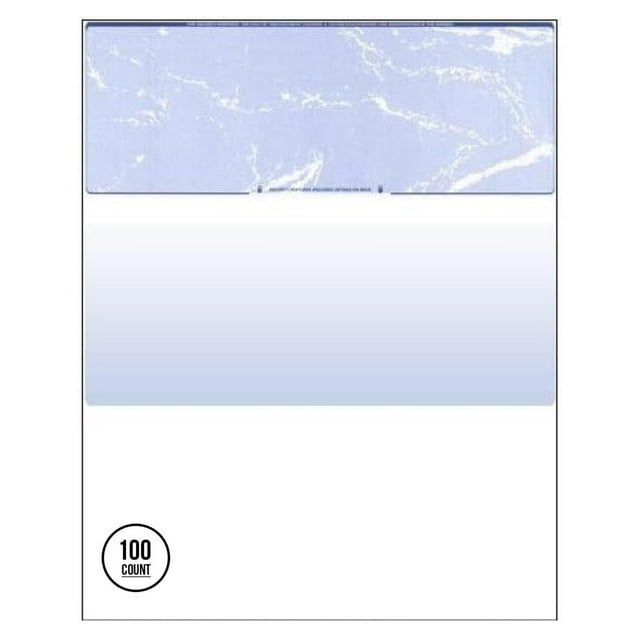 Alieon Blank Check Paper - 100 Pack - Computer Security Business Checks ...