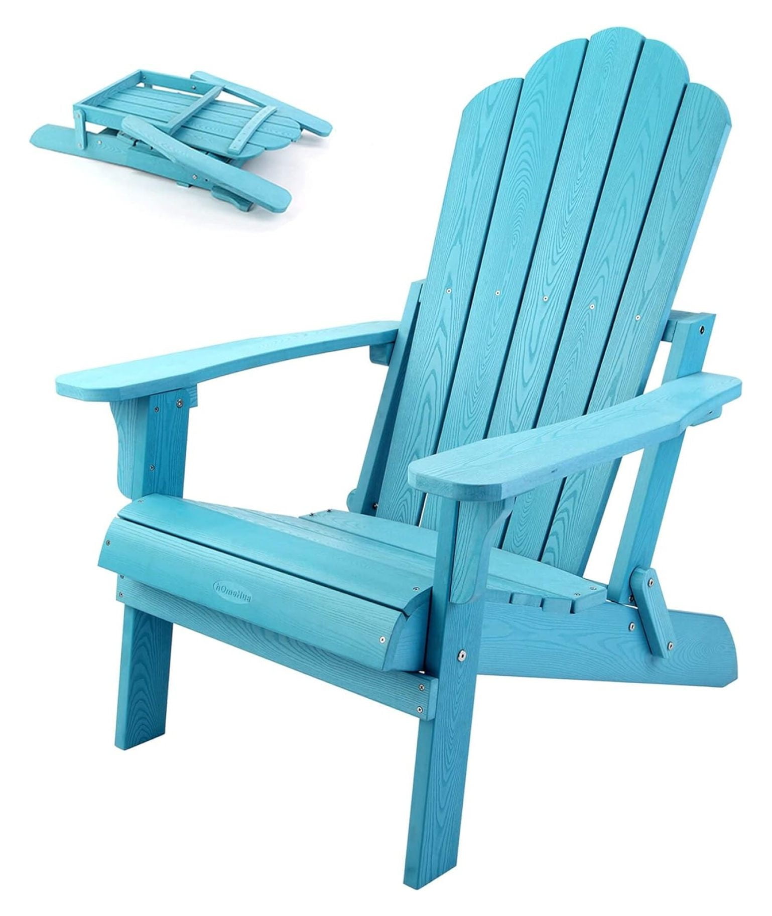 Alieon Folding Adirondack Chairs, Outdoor Patio Weather Resistant Chair ...