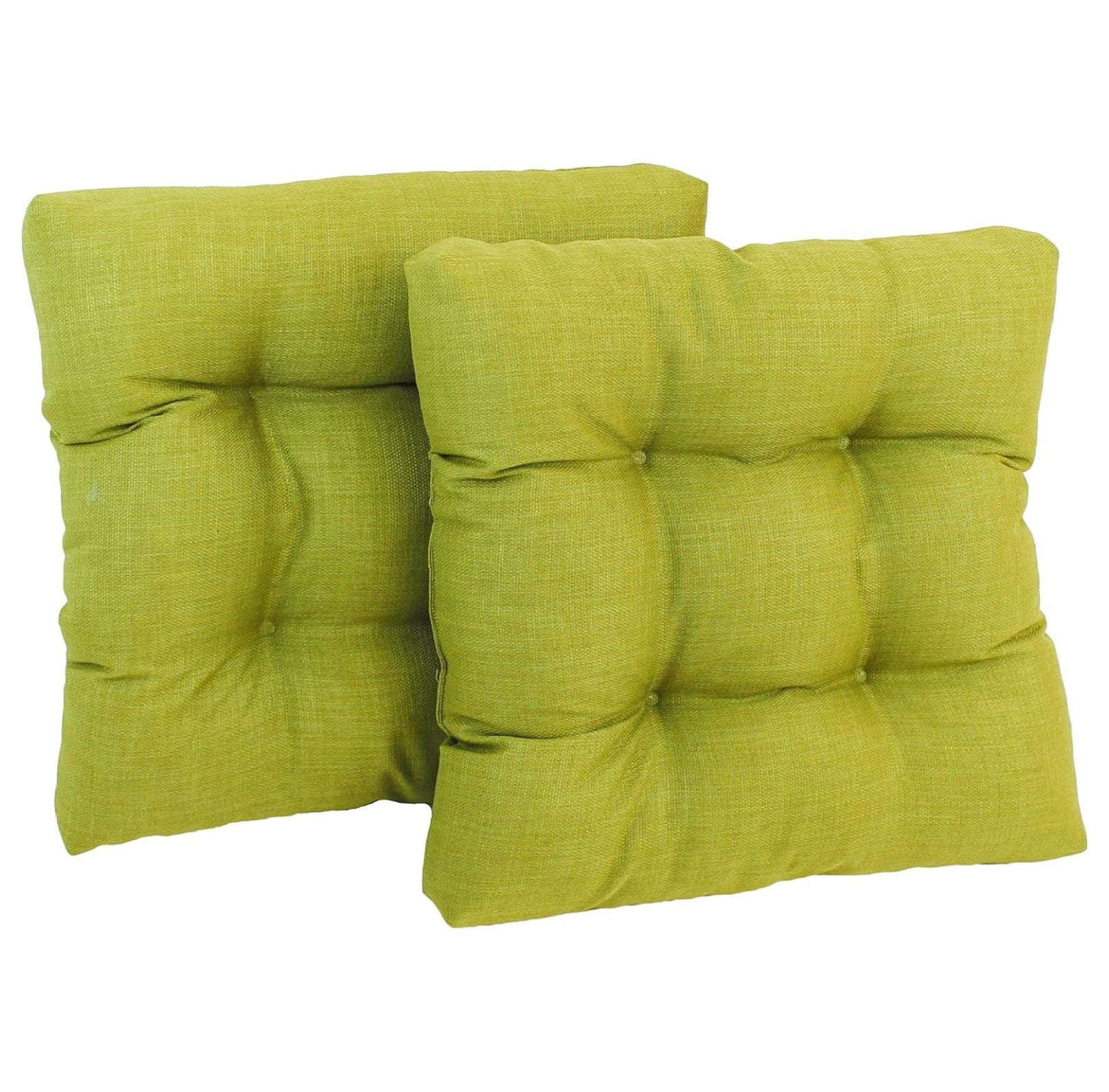 Alieon Indoor/Outdoor Square Tufted Chair Cushion, 19" x 19", Lime 2 ...