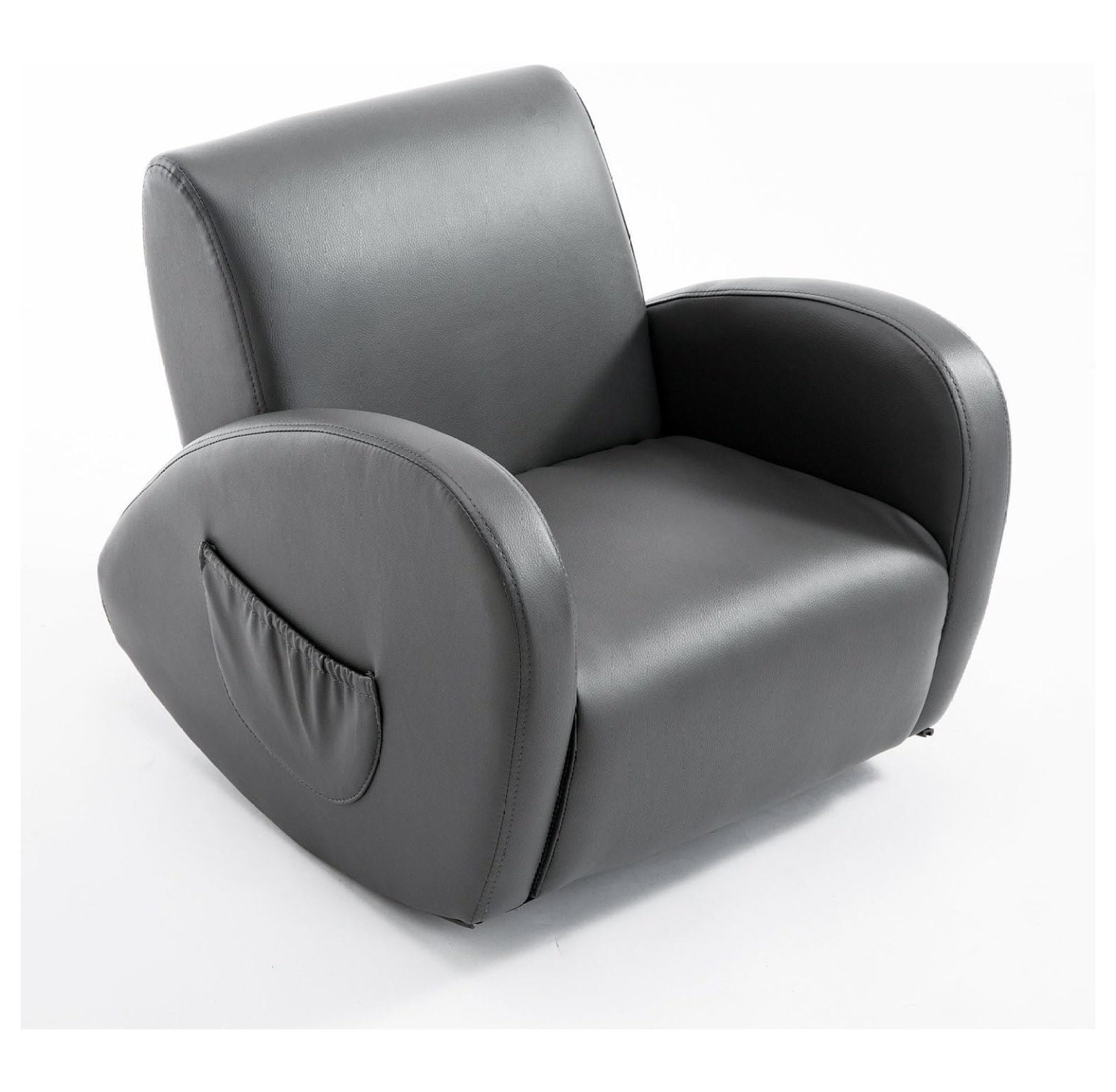 Alieon Kids Sofa Rocking Chair with Side Pocket, PU Leather Toddler ...