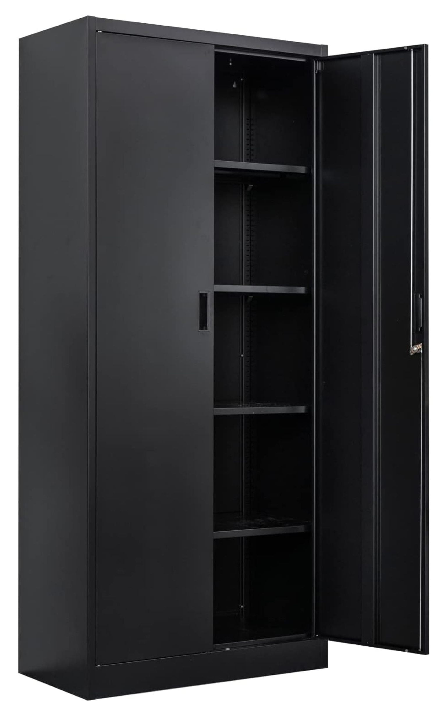 Alieon Metal Storage Cabinet with Locking Doors and Adjustable Shelves ...