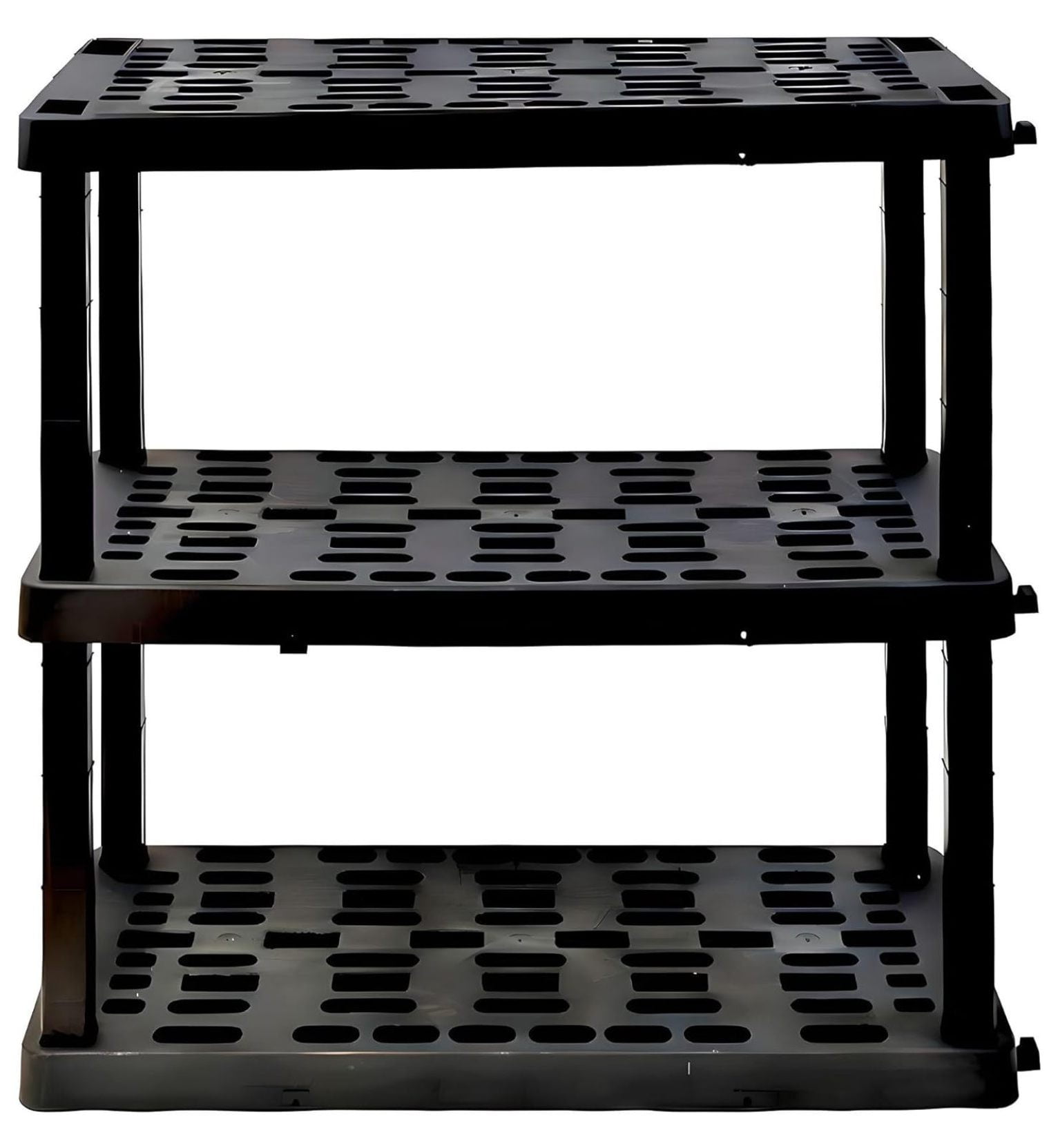 Alieon Oskar 3 Tier Plastic Shelf, Garage Shelving Unit, Rack and ...