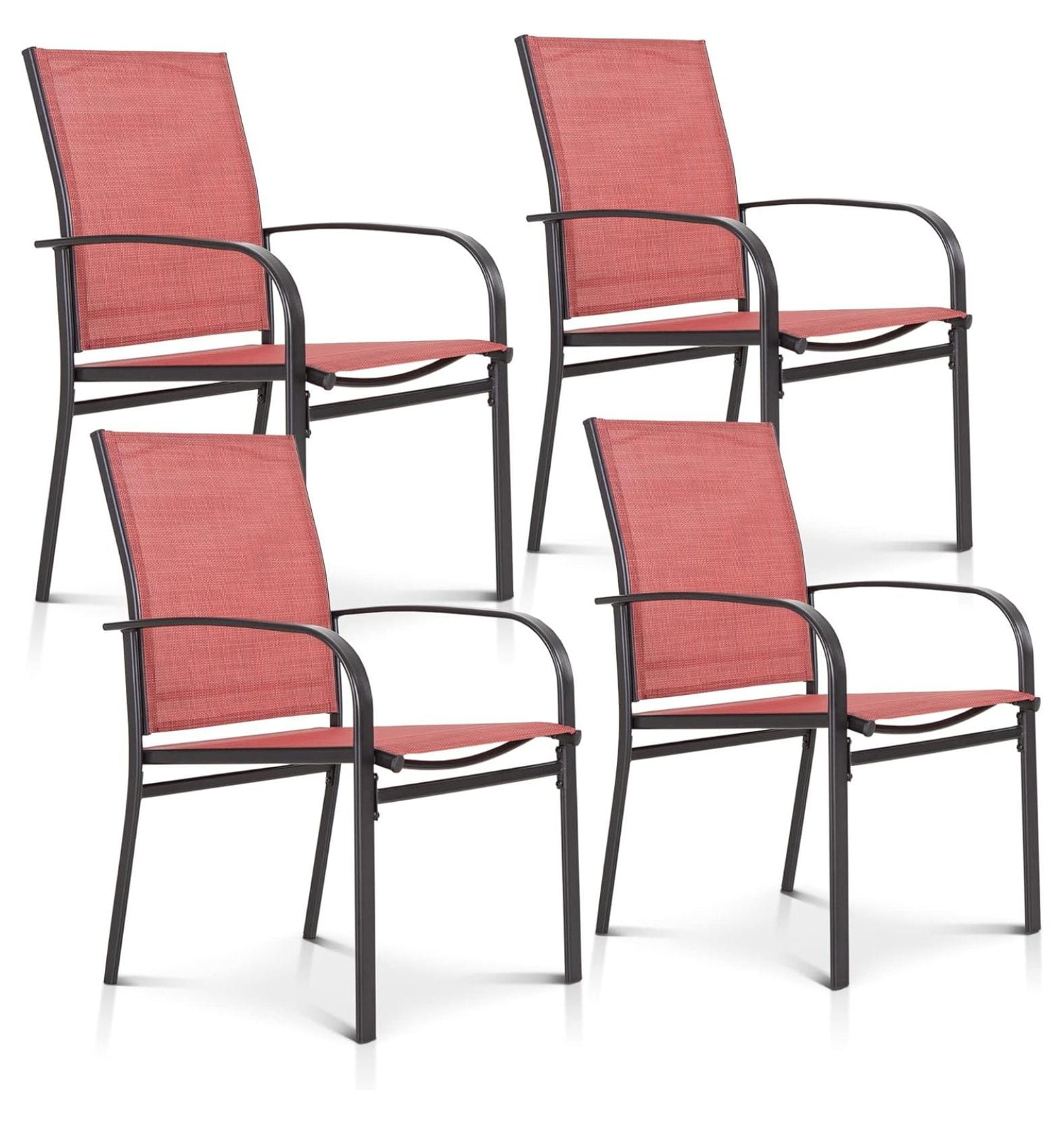 Alieon Outdoor Dining Chairs for 4,Garden Backyard Lawn Yard Furniture ...